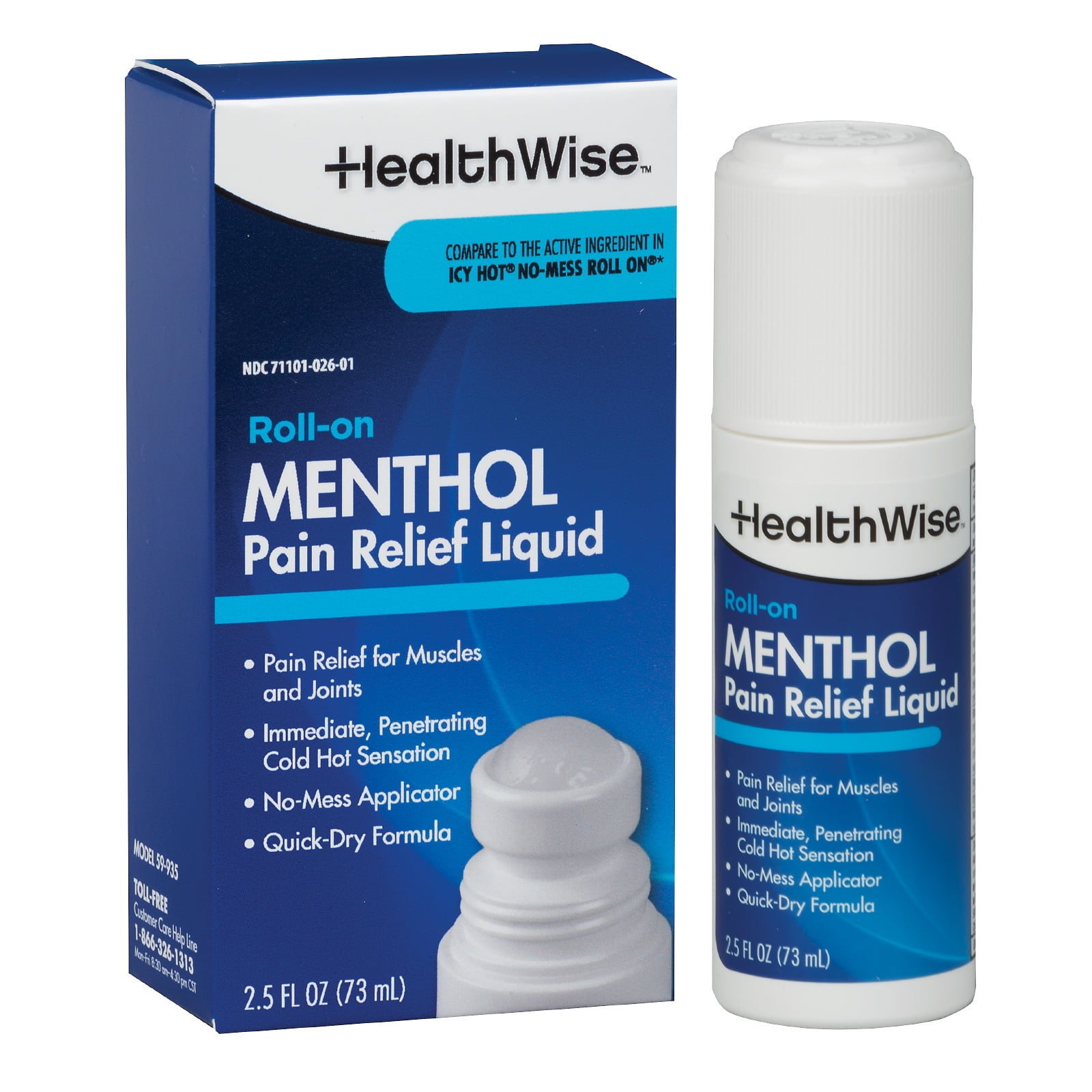 HealthWise 16% Menthol Roll-On | Cold Hot Sensation | Pain Relief ...