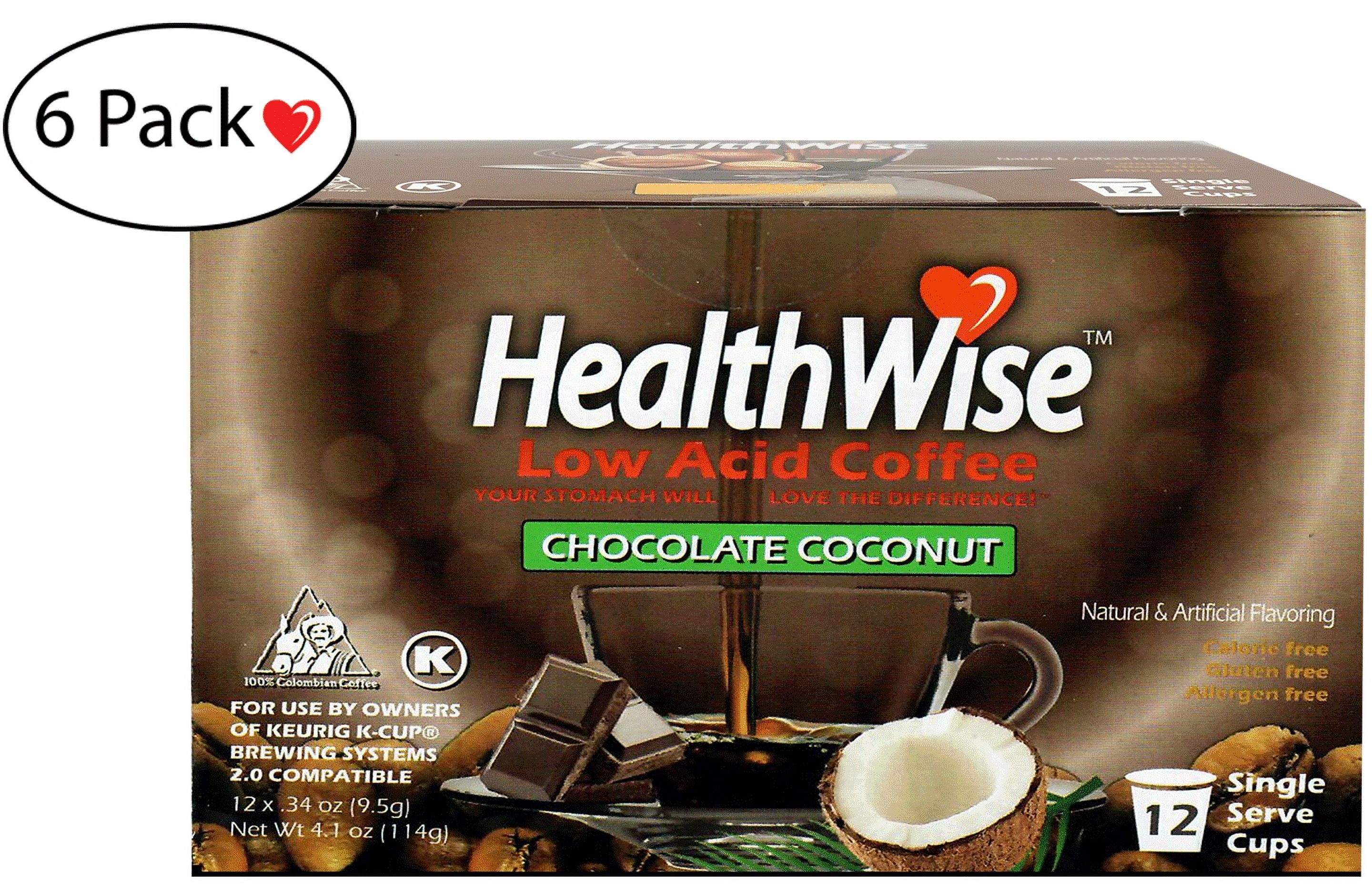 HealthWise Low Acid Coffee – Chocolate Coconut Keurig K-Cups – Regular ...