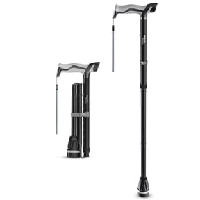 Rehand Adjustable Folding Walking Cane with 4 Tipped Base, 360 Pivot ...