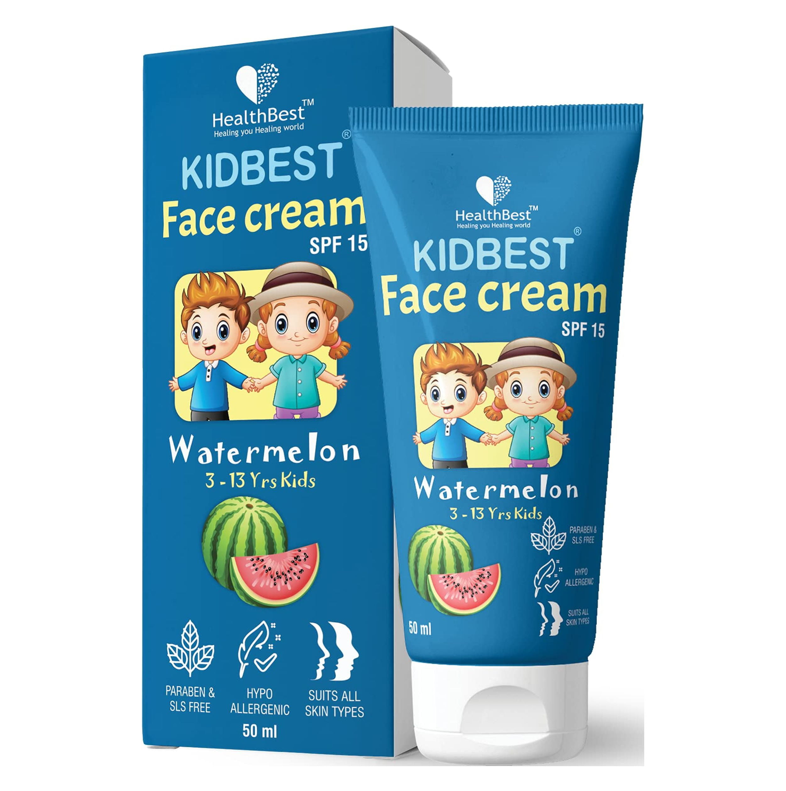 Healthbest Kidbest Face Cream For Kids | Spf 15 | Safe For Sensitive ...