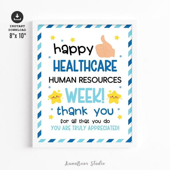 Healthcare Human Resources Professionals Week Sign, Healthcare HR Week ...