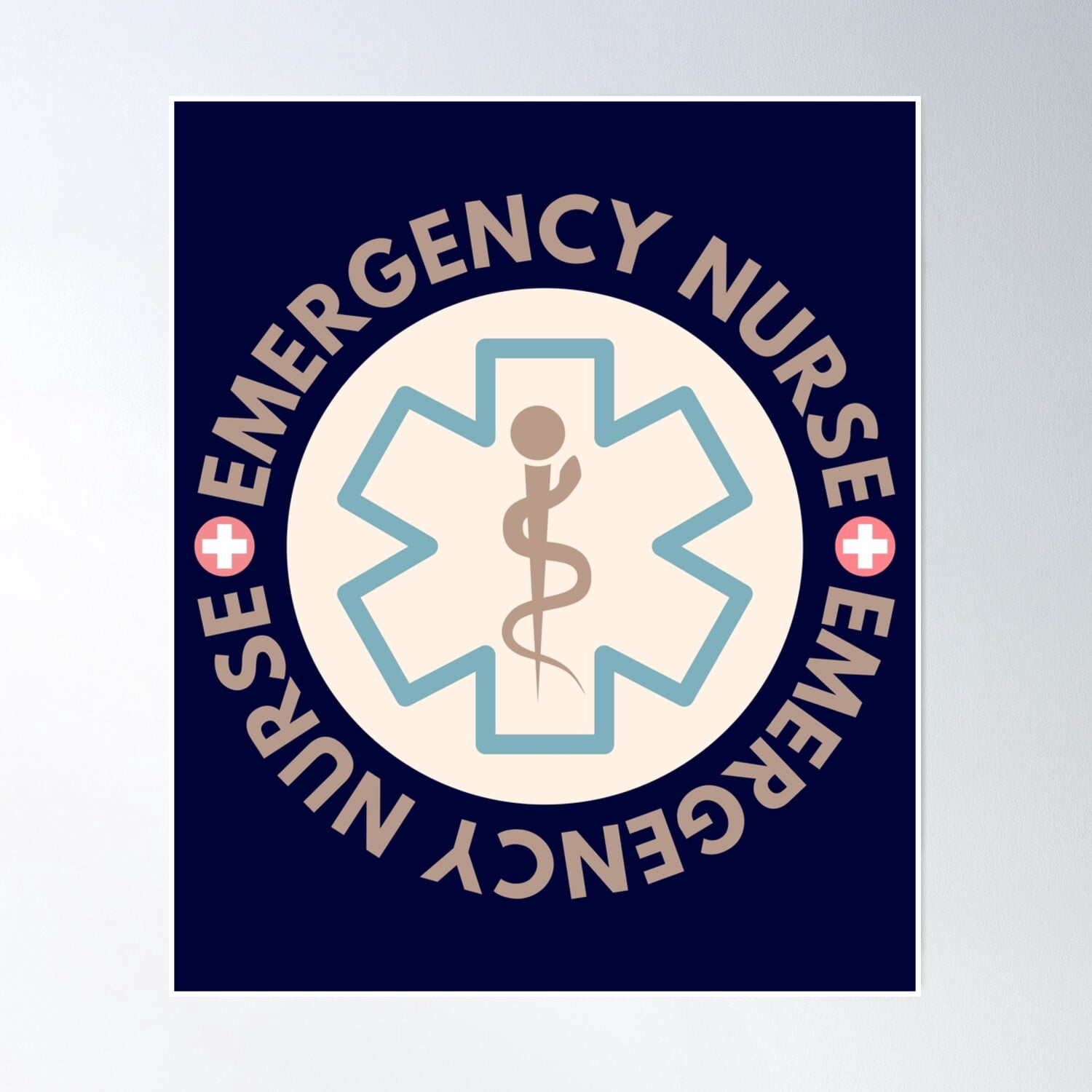 Healthcare Professional'S Life - Emergency Nurse Design With Star Of ...