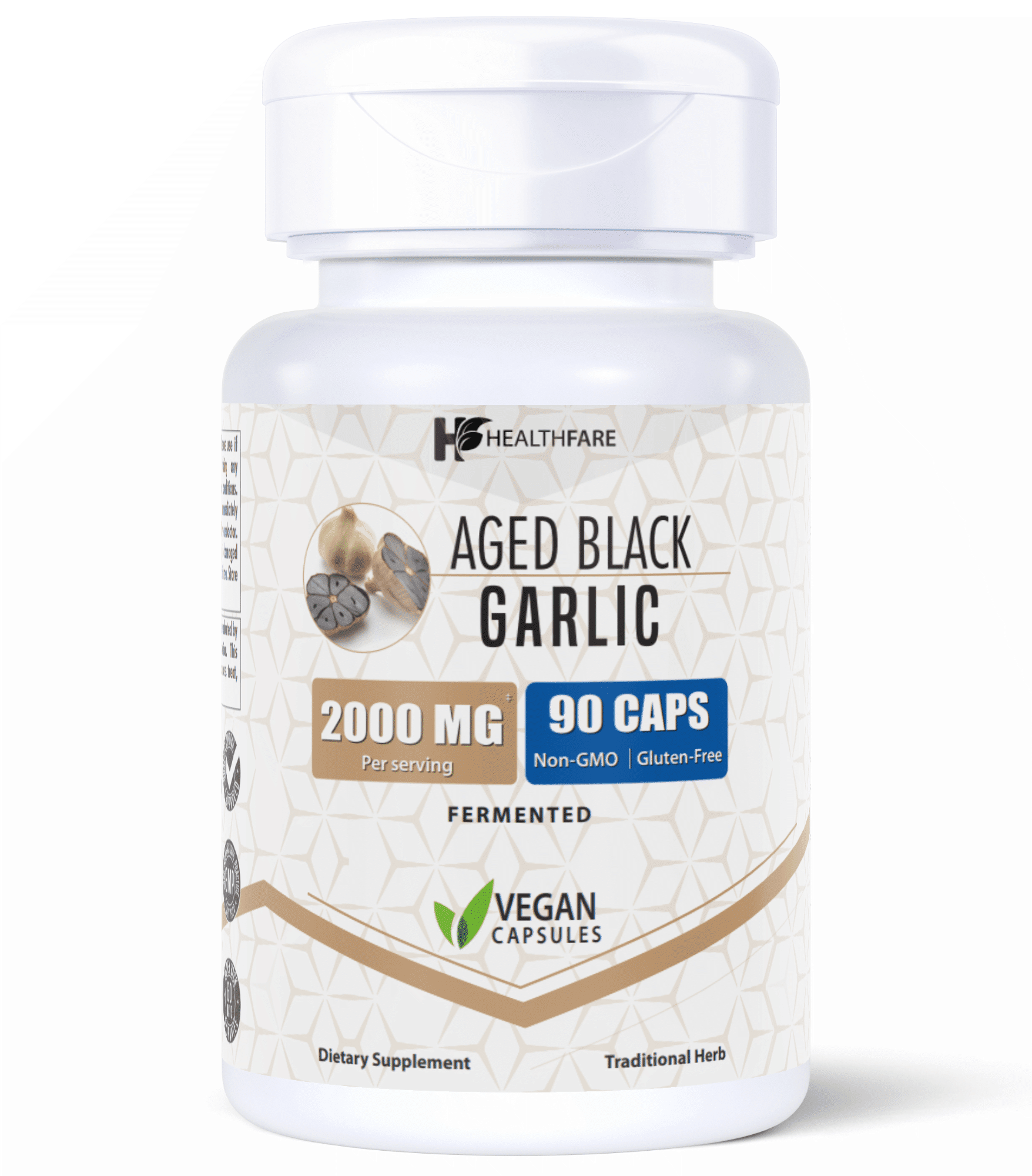 Healthfare Fermented Black Garlic Health Pills | 2000mg | 90 Caps ...