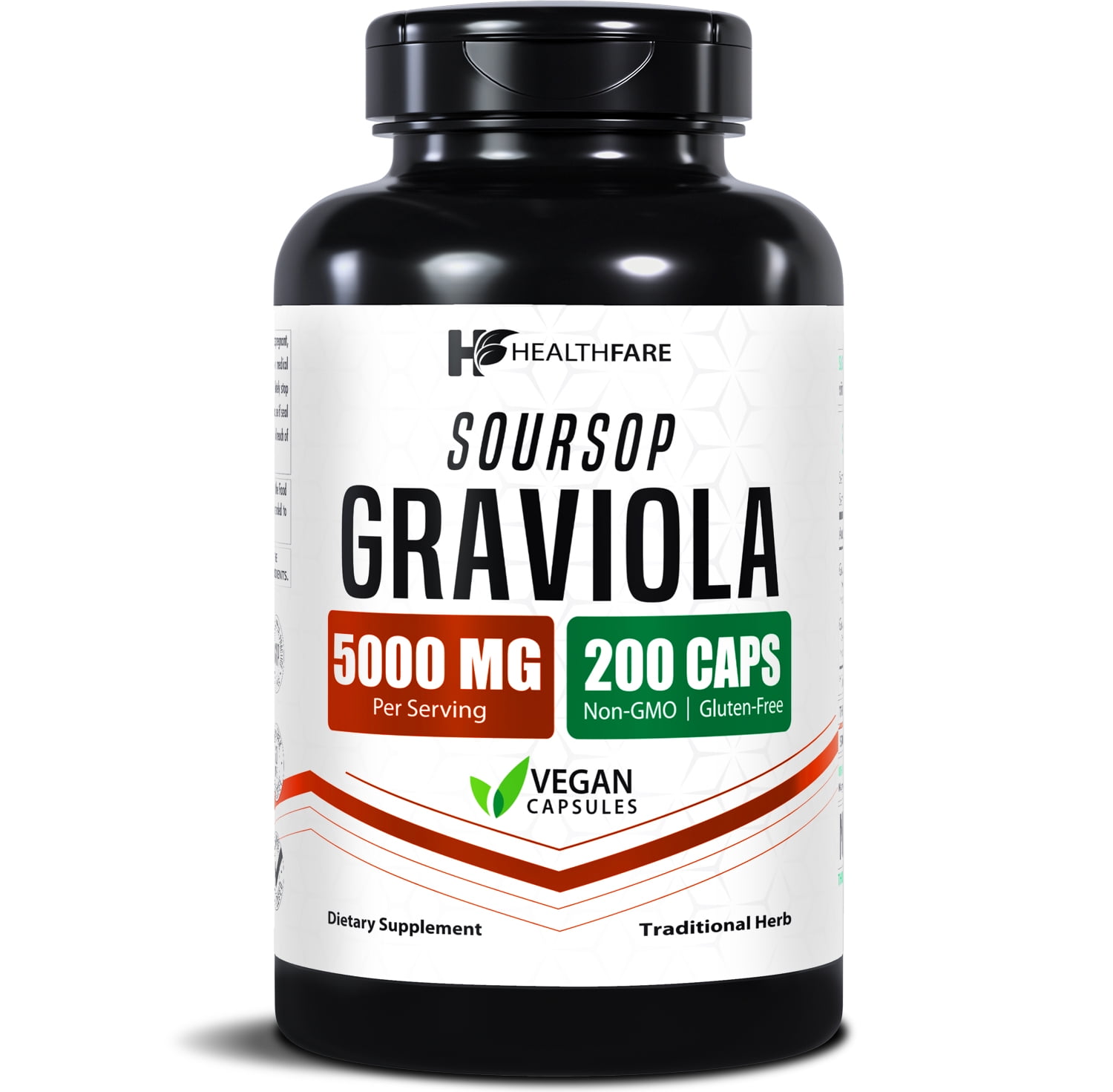 HealthFare Graviola Capsules 5000mg, Soursop Leaf and Fruit Extract ...
