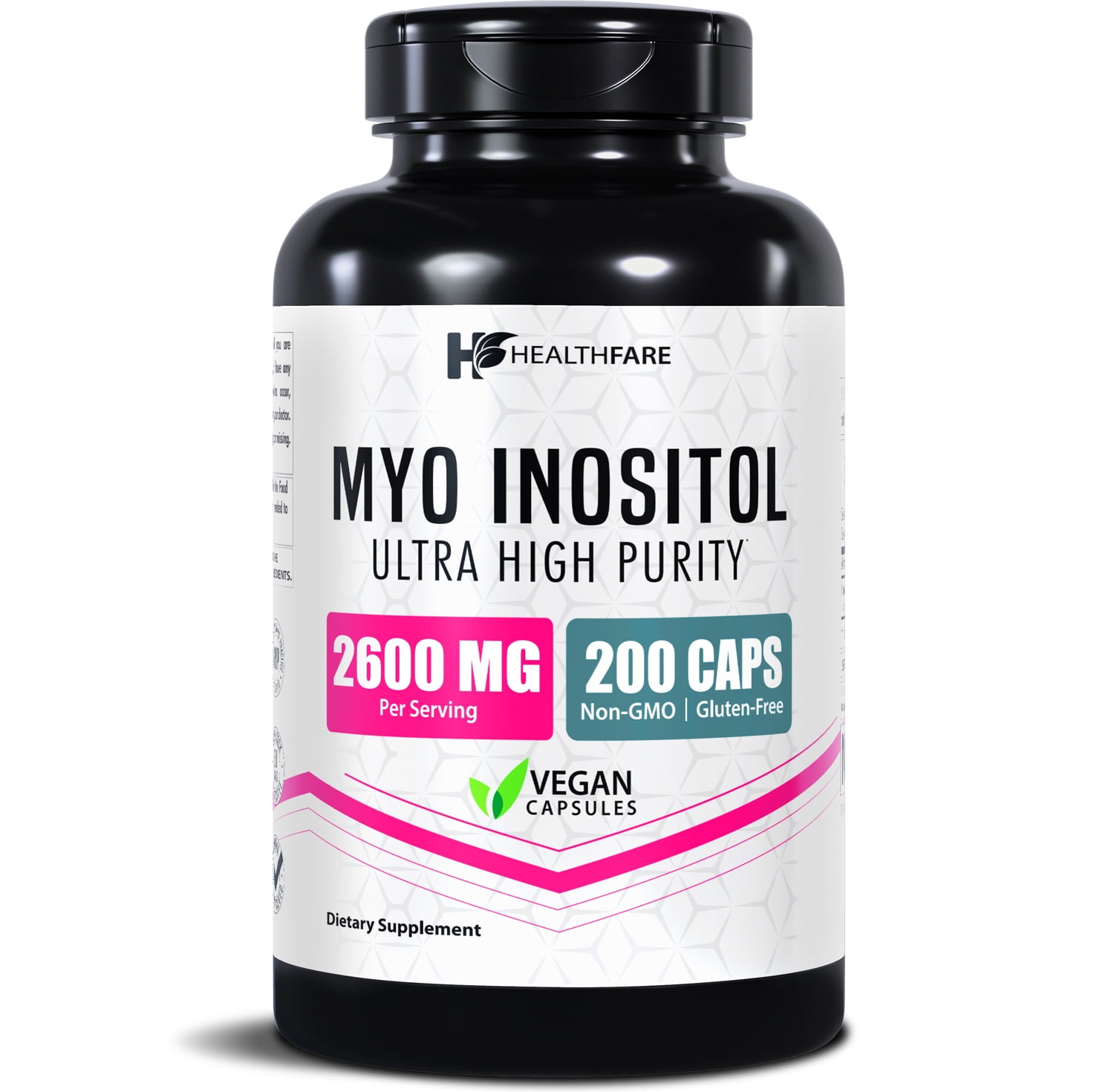 HealthFare Myo Inositol 2600mg, 200 Capsules, Ultra Strength, Ovarian ...