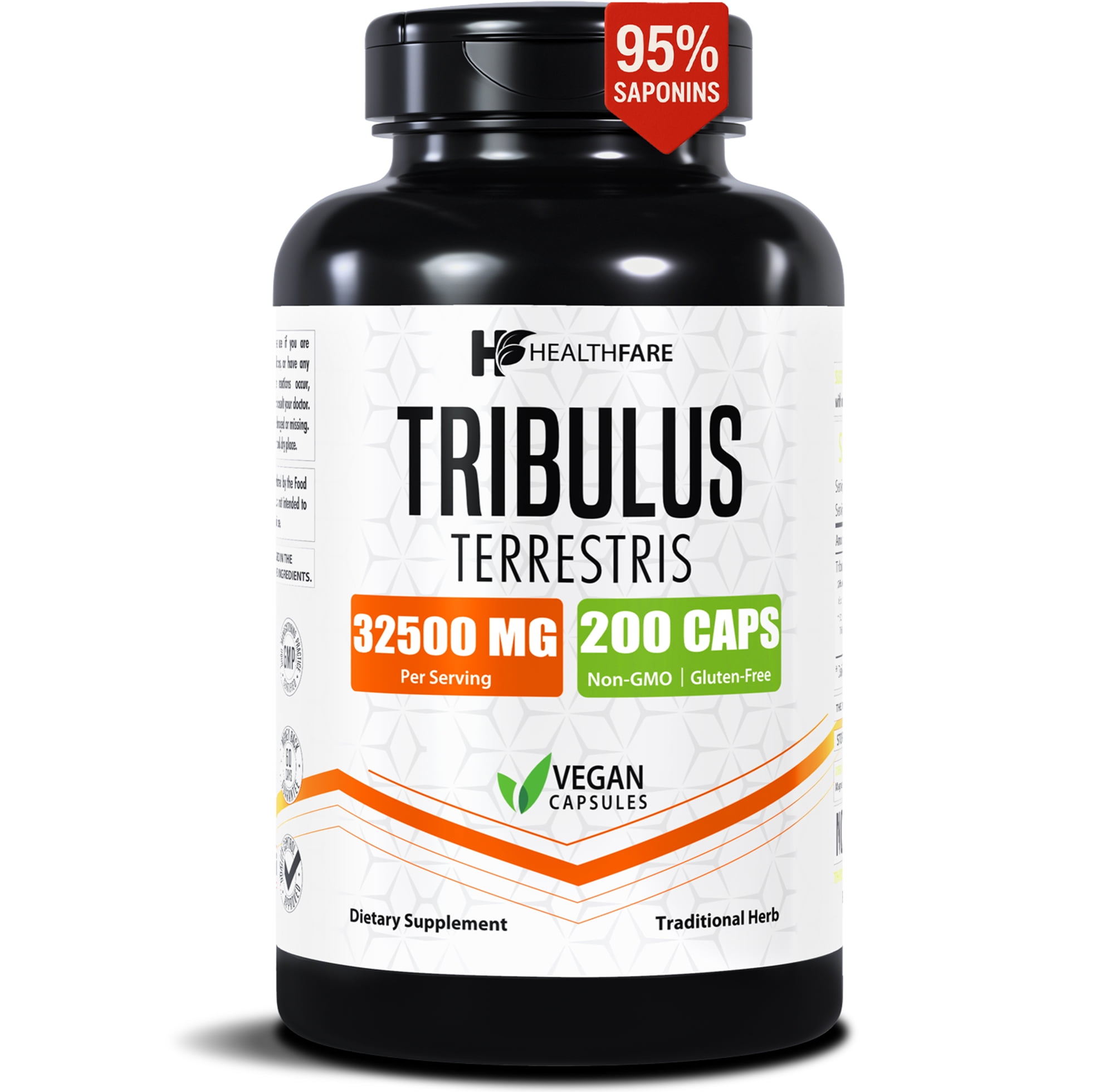 HealthFare Tribulus Terrestris Extract 32,500mg, Natural, Gluten-Free ...