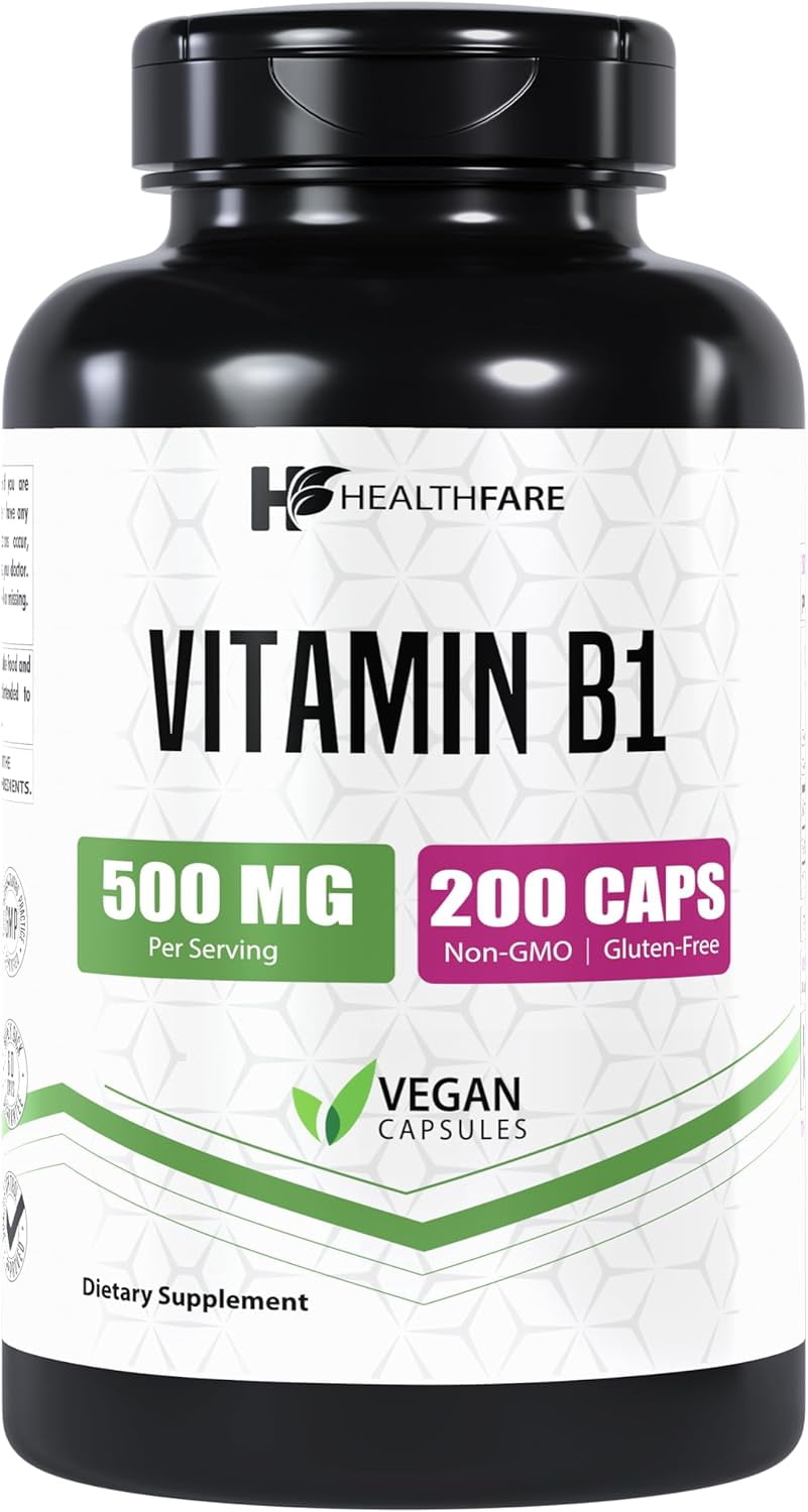 Healthfare Vitamin B1 500mg Thiamine Supplement | Supports Overall ...