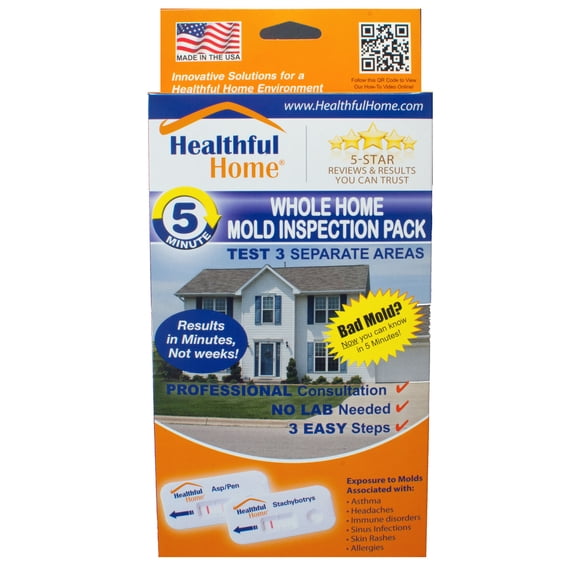 Healthful Home Whole Home Mold Inspection Pack - Tests 3 Separate Areas ...