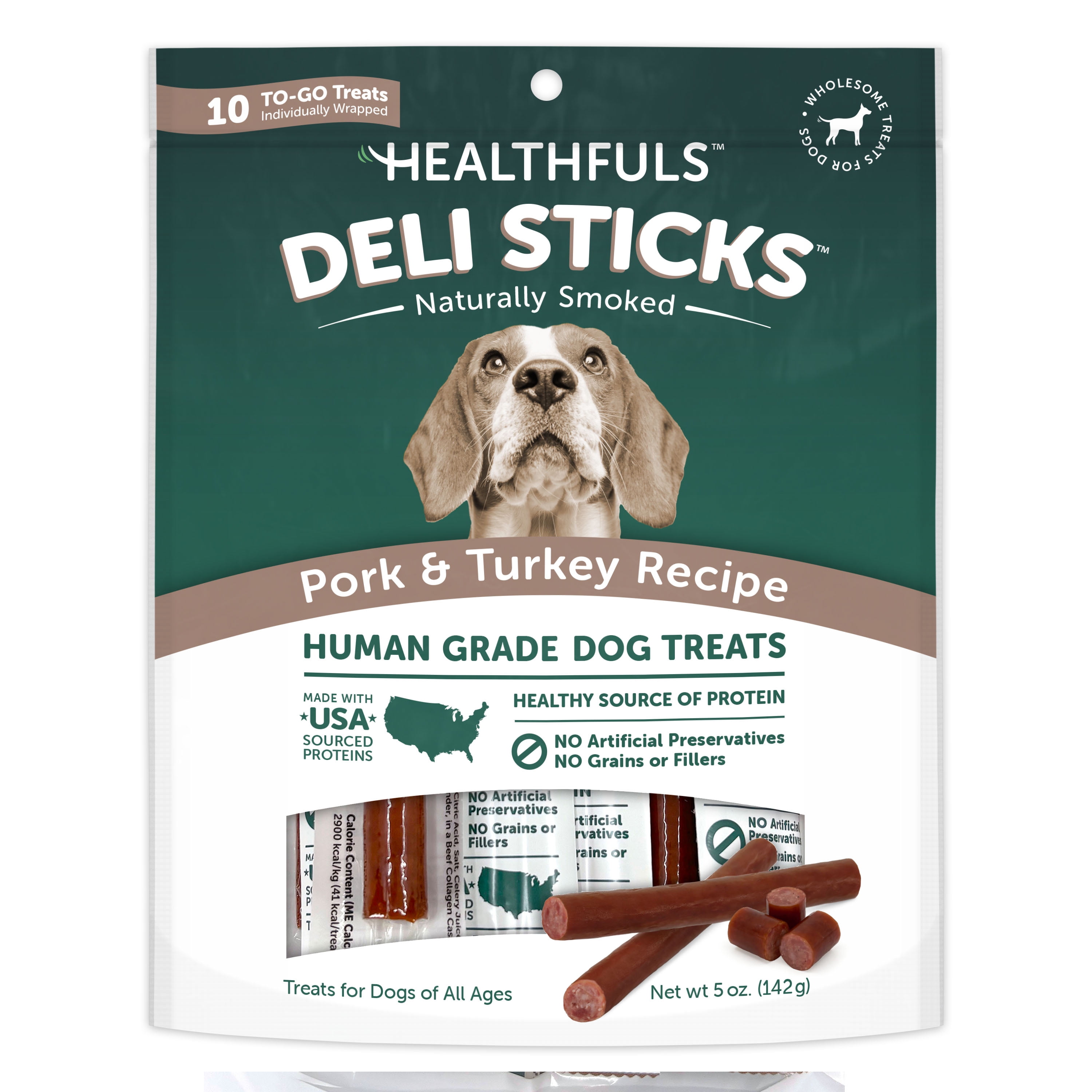 Healthfuls Deli Sticks Pork and Turkey Human-Grade Gluten-Free Soft and ...