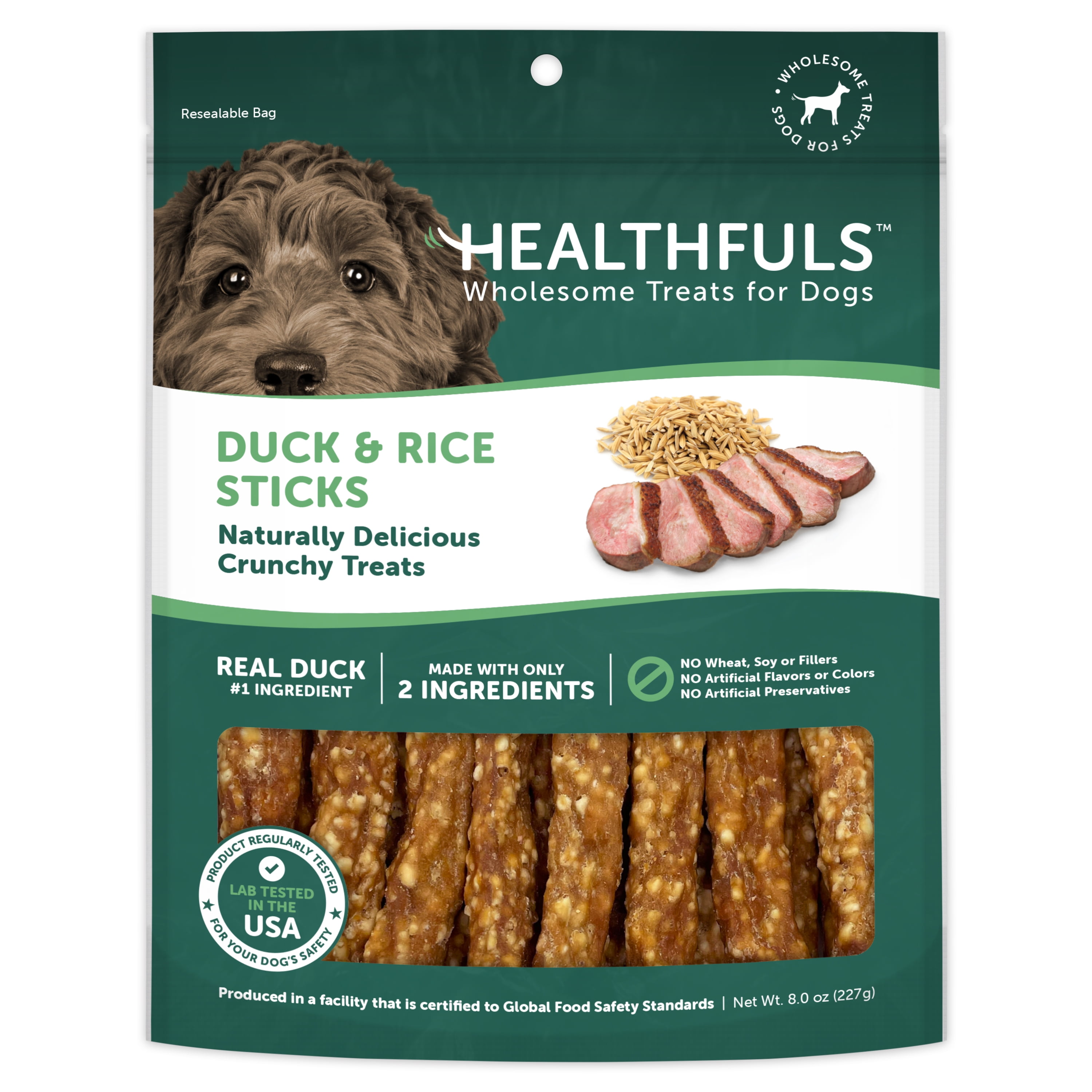 Healthfuls Duck & Rice Stix, 8 oz - Healthy, Protein Rich Treats for ...
