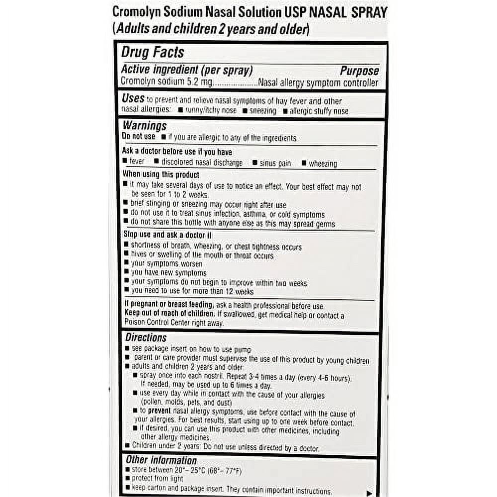 Healthguard Cromolyn Sodium Nasal Solution - .88 oz, Pack of 6 ...
