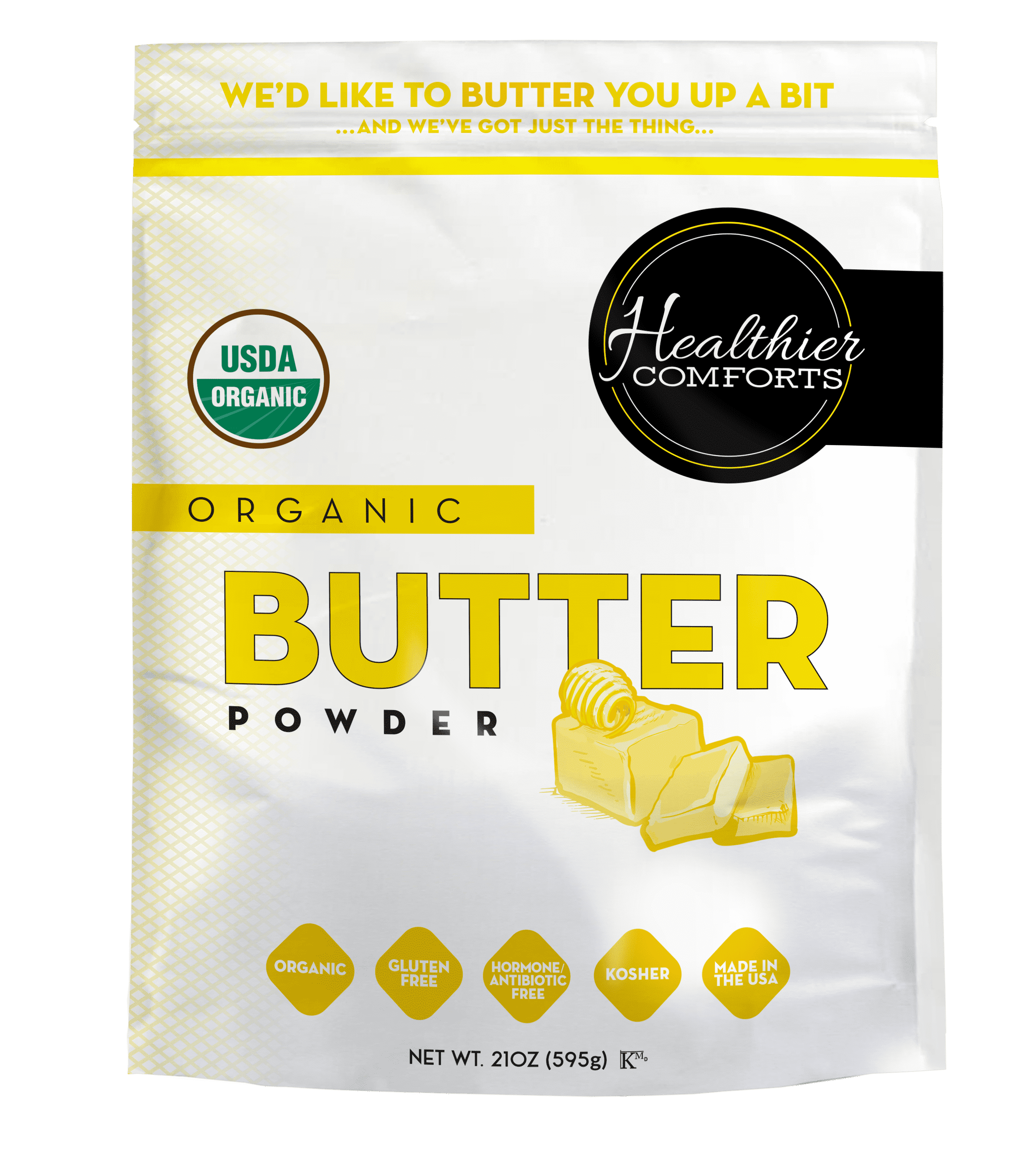 Healthier Comforts Organic Butter Powder 21oz - Walmart.com