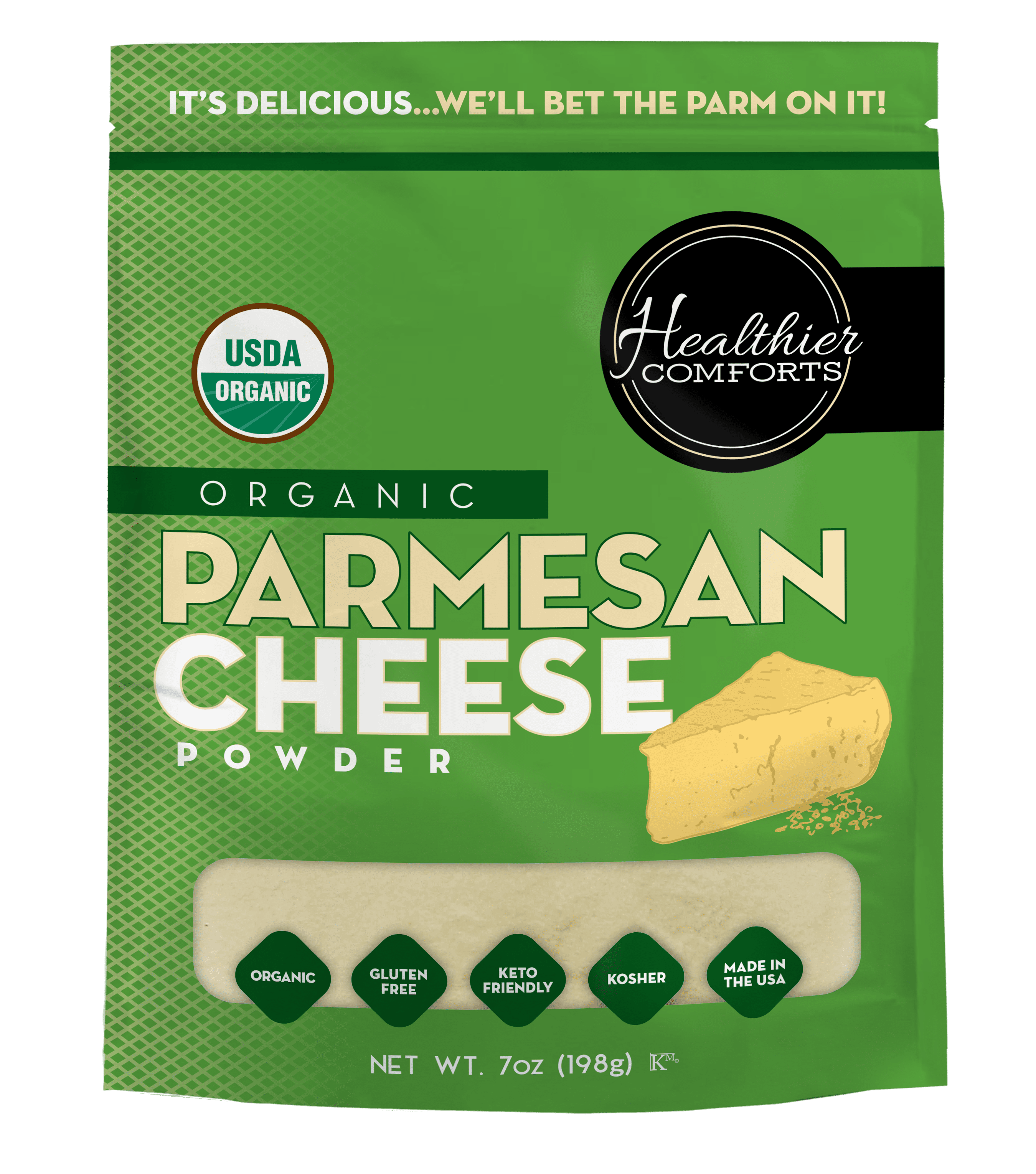 Healthier Comforts Organic Parmesan Cheese Powder 7 oz | Gluten Free ...