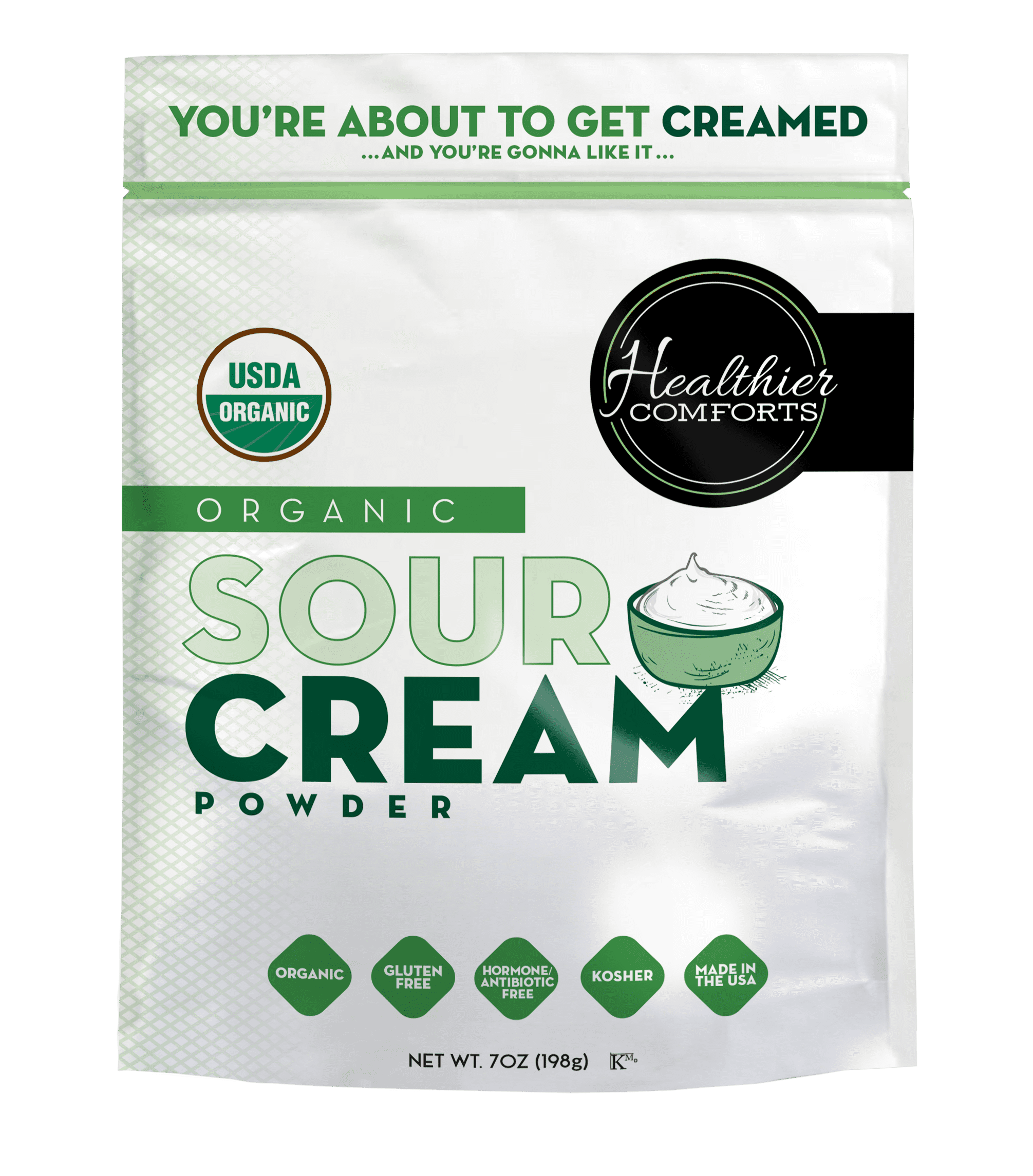 Healthier Comforts Organic Sour Cream Powder 7oz | USDA Certified ...