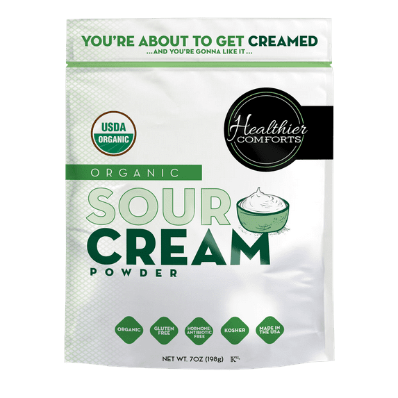 Healthier Comforts Organic Sour Cream Powder 7oz | USDA Certified ...