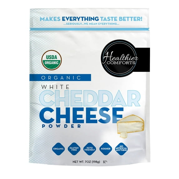 Healthier Comforts Organic White OKA4 Cheddar Cheese Powder | Gluten ...