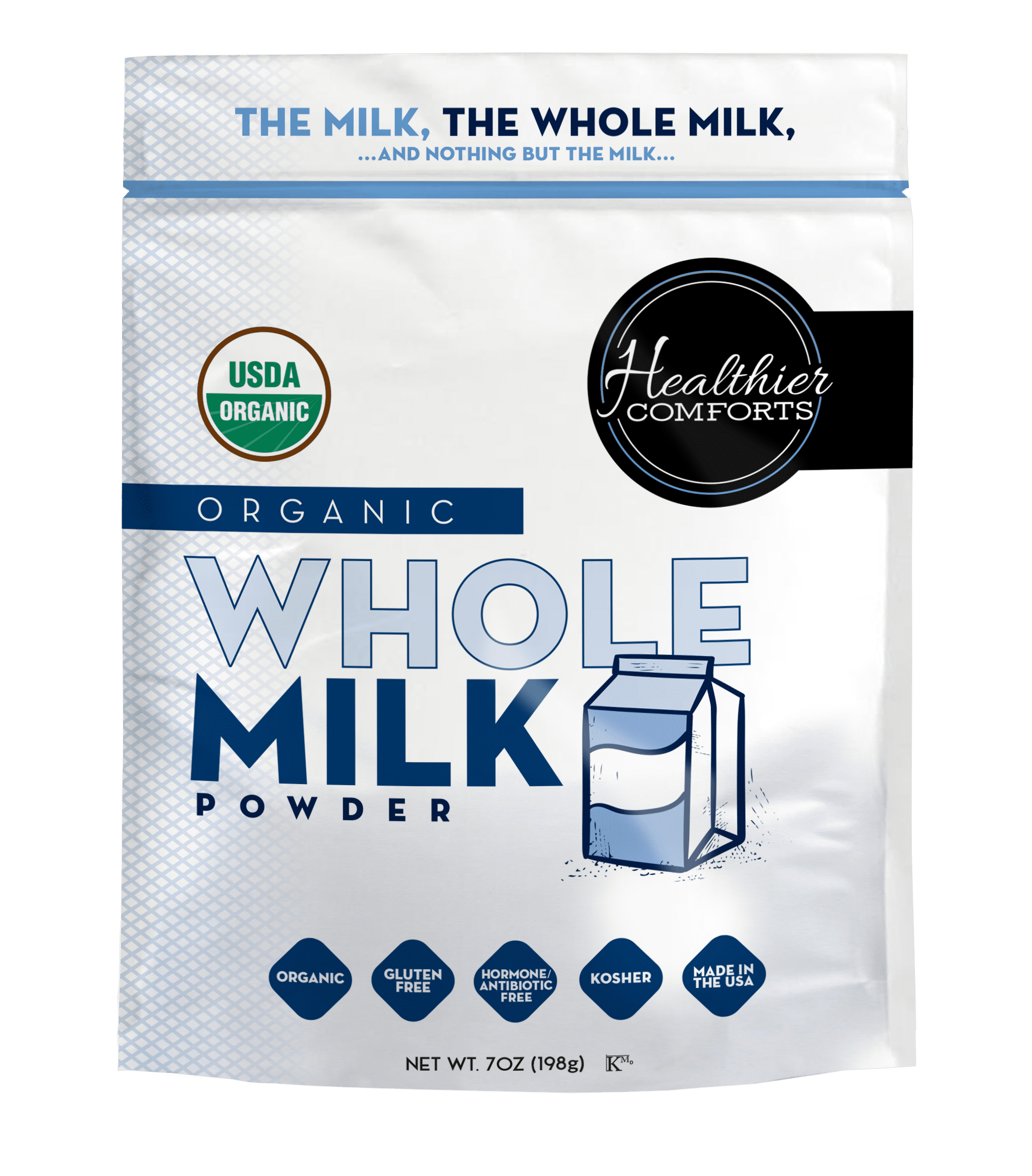 Healthier Comforts Organic Whole Milk Powder 7oz - Walmart.com