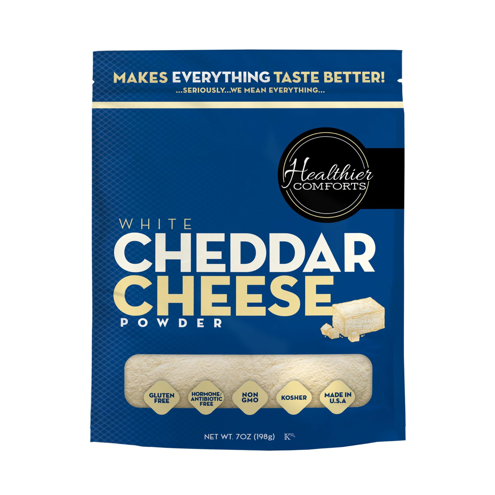Healthier Comforts White Cheddar GGA1 Cheese Powder | Gluten Keto ...