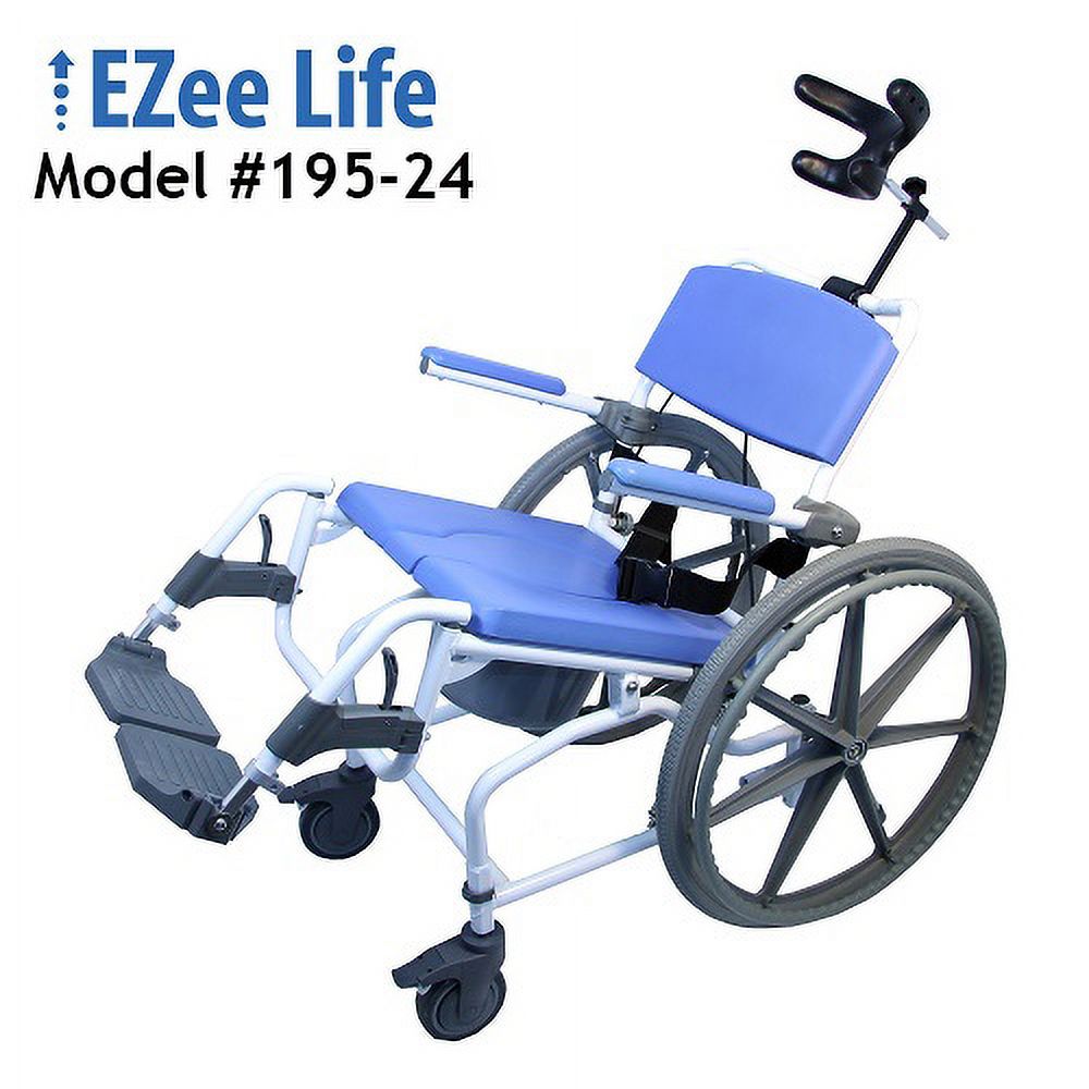 Healthline Products EZee Life Aluminum Tilt Shower Commode Chairs 20 ...