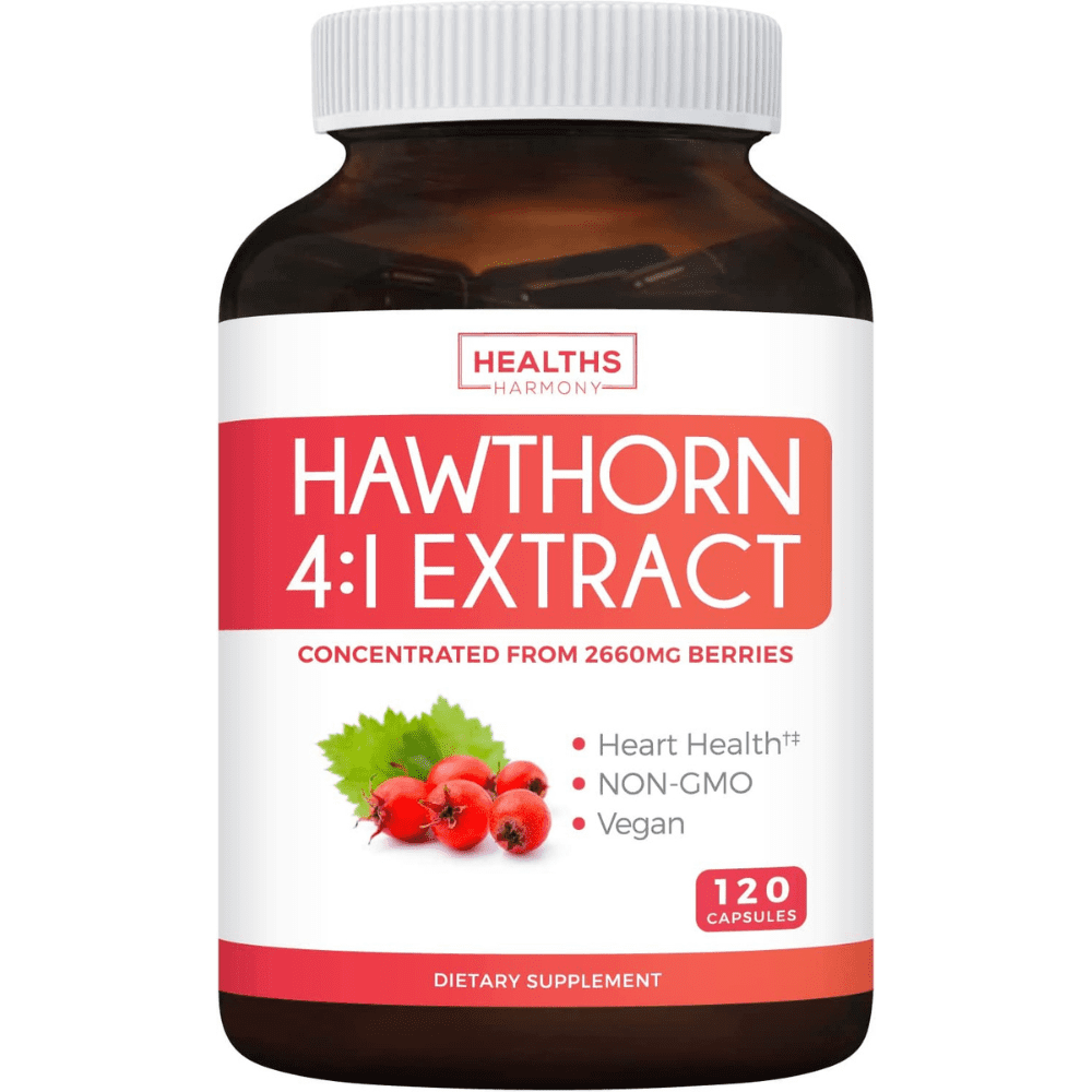 Healths Harmony Hawthorn Berry 4:1 Extract (120 Capsules) Supports ...