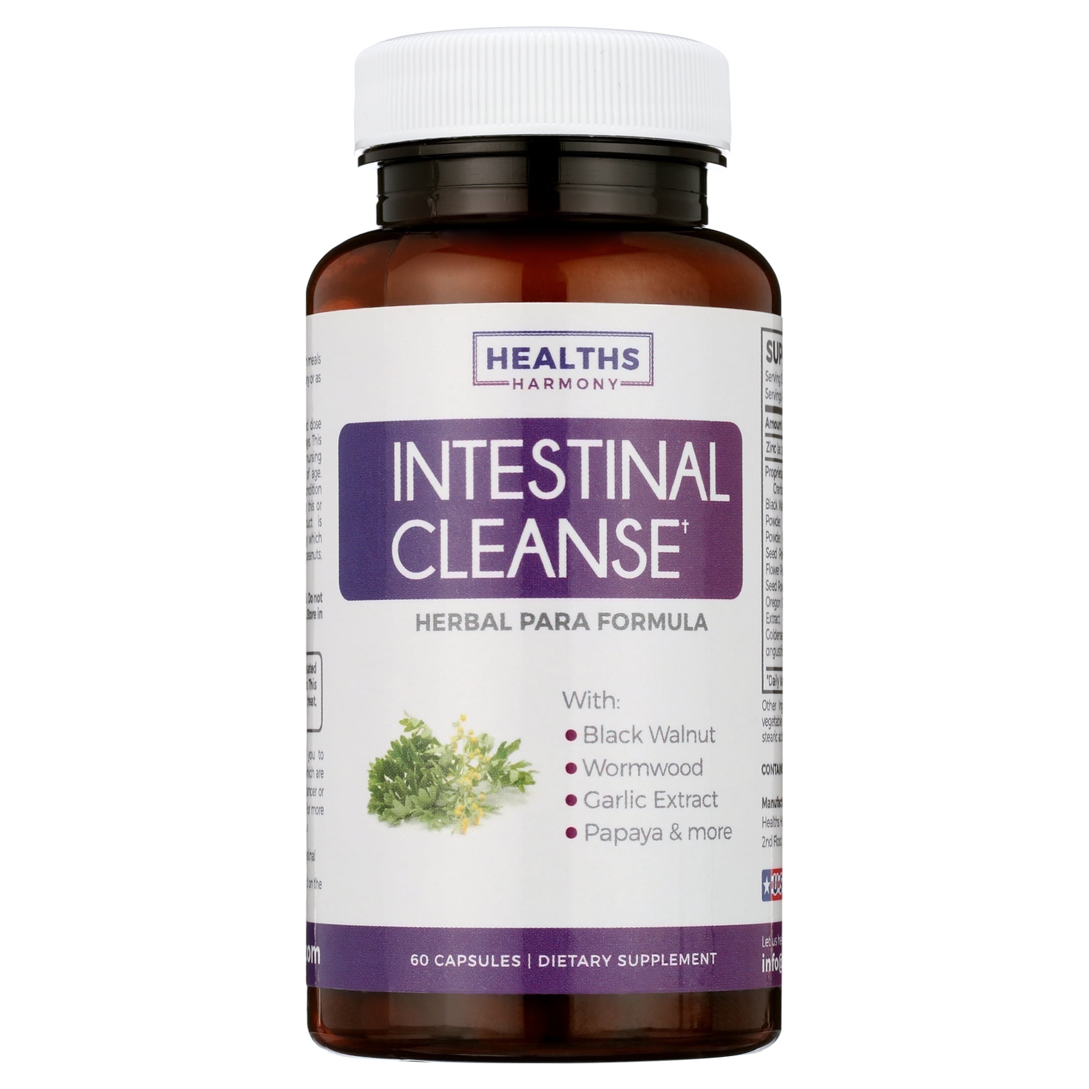 Healths Harmony Intestinal Guard & Cleanse Supplement - Non-GMO ...