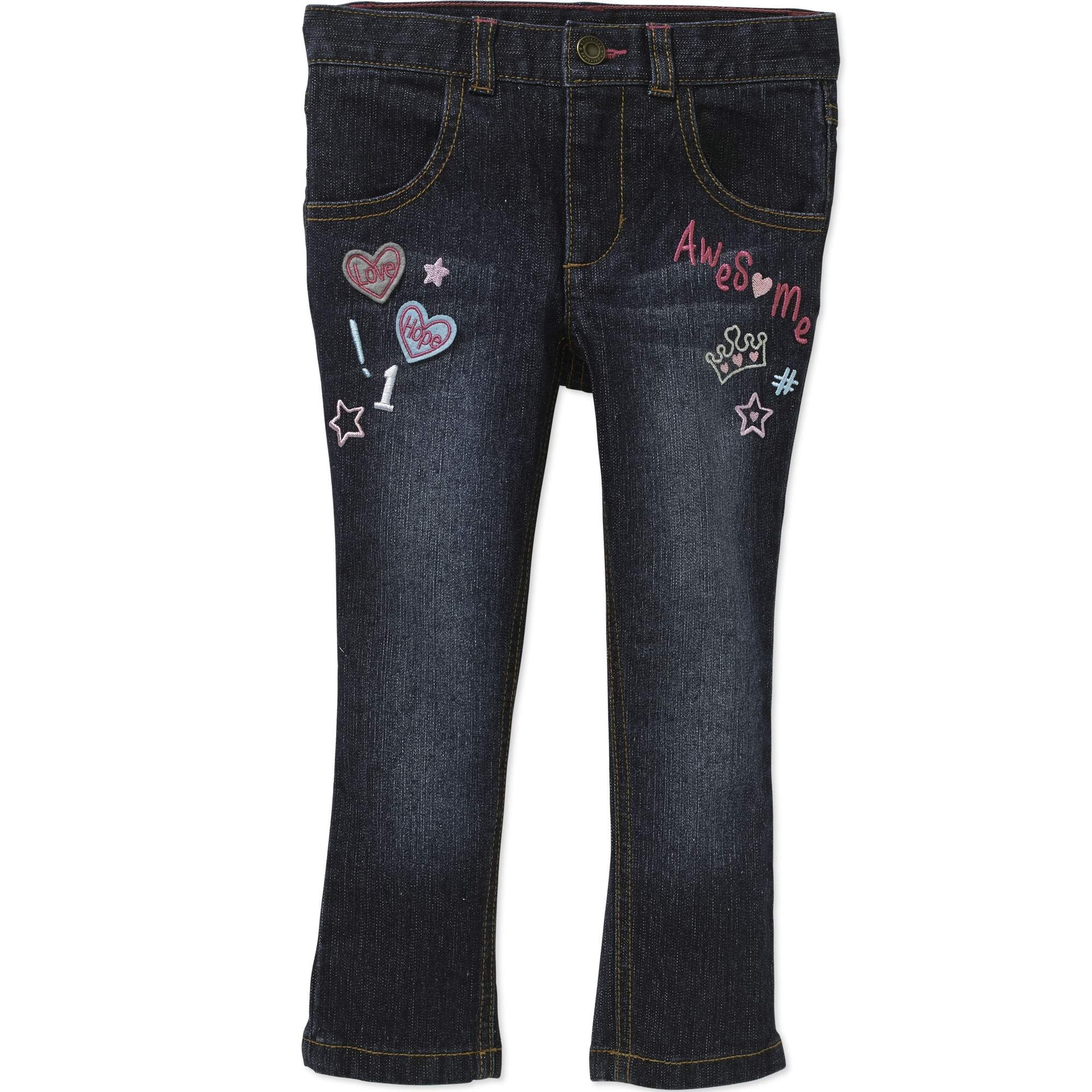 Healthtex Baby Toddler Girls' Embroidered Jeans - Walmart.com