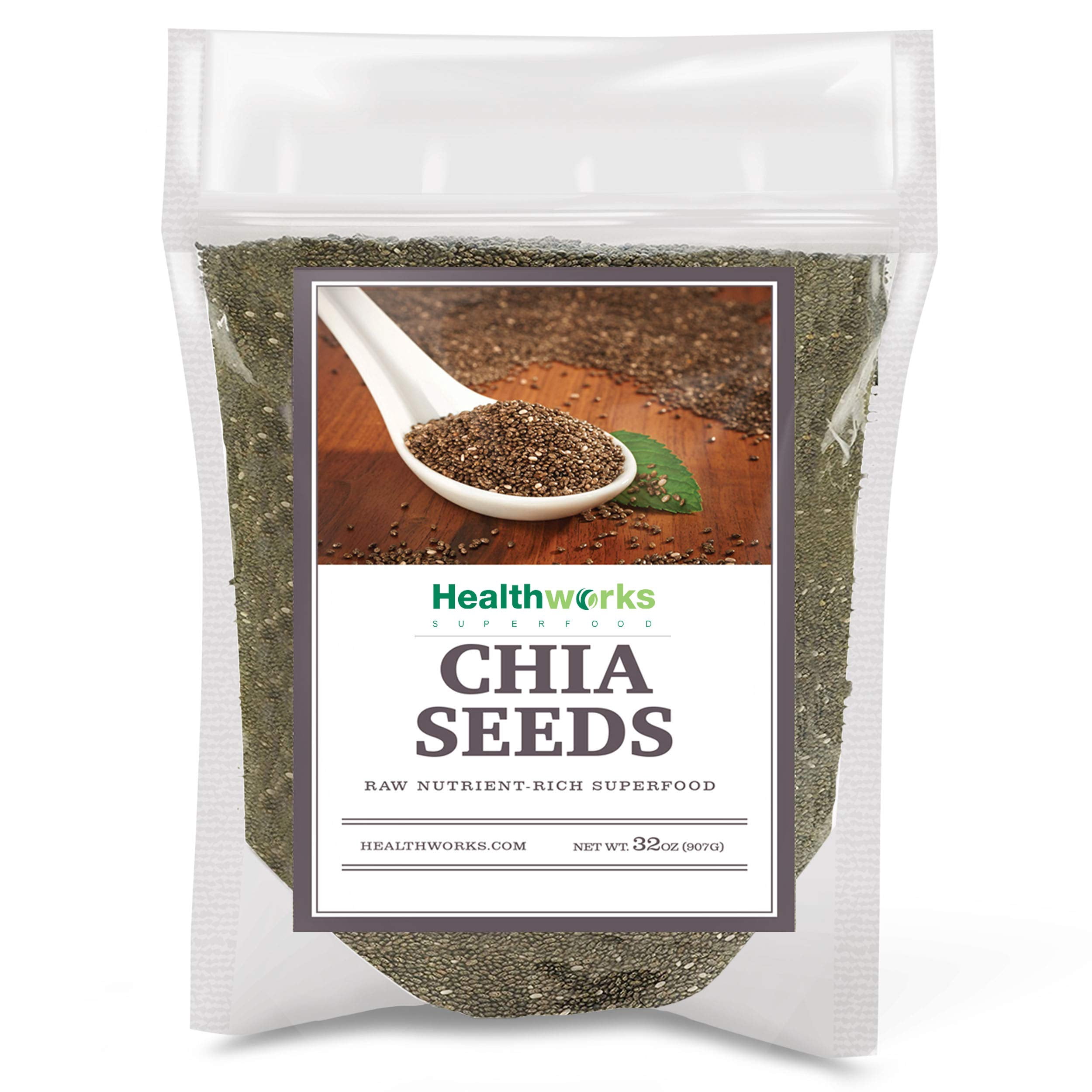 Healthworks Superfoods Natural Raw OKA4 Chia Seeds - 32 Oz / 2 Lbs ...
