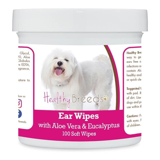 Healthy Breeds 192959823448 Coton de Tulear Ear Cleaning Wipes with ...