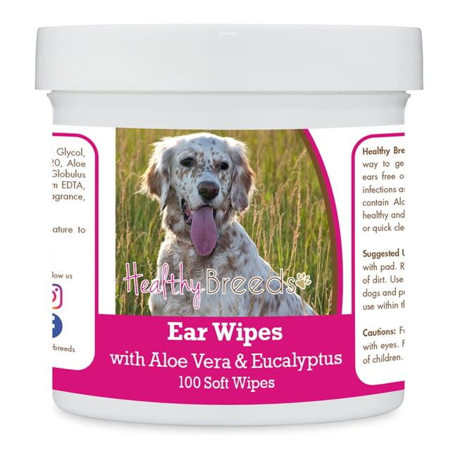 Healthy Breeds 192959823646 English Setter Ear Cleaning Wipes with Aloe ...