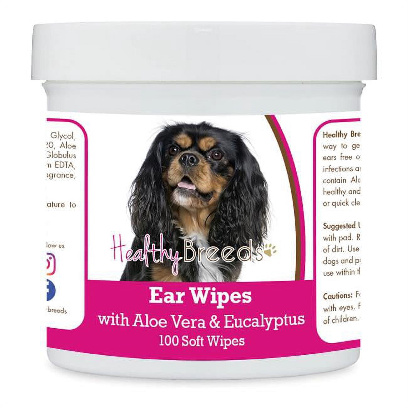 Healthy Breeds Cavalier King Charles Spaniel Ear Cleaning Wipes with ...