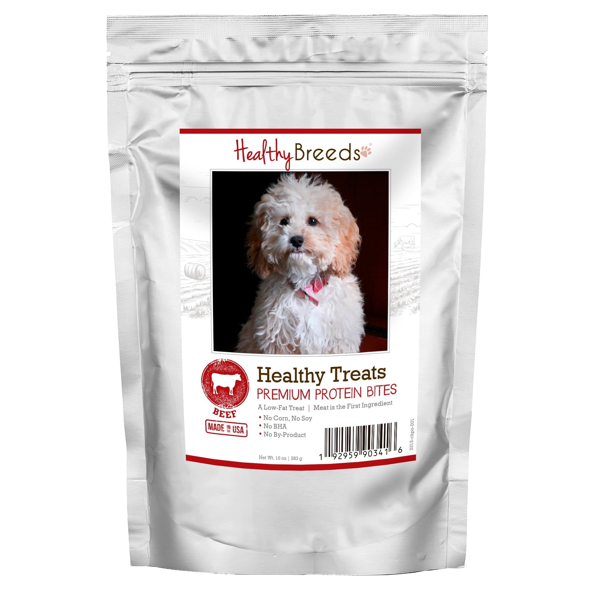 Healthy Breeds Cockapoo Healthy Treats Premium Protein Bites Beef 10 oz ...