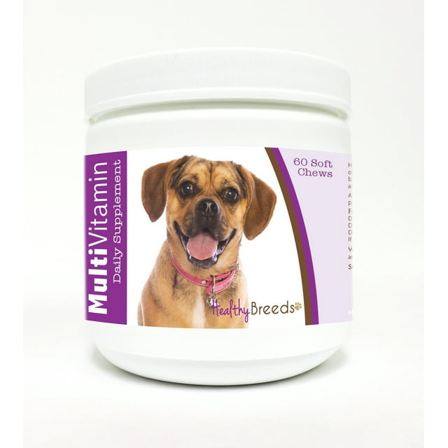 Healthy Breeds Dog Multi-Vitamin Soft Chew for Puggle, Daily Vitamin ...