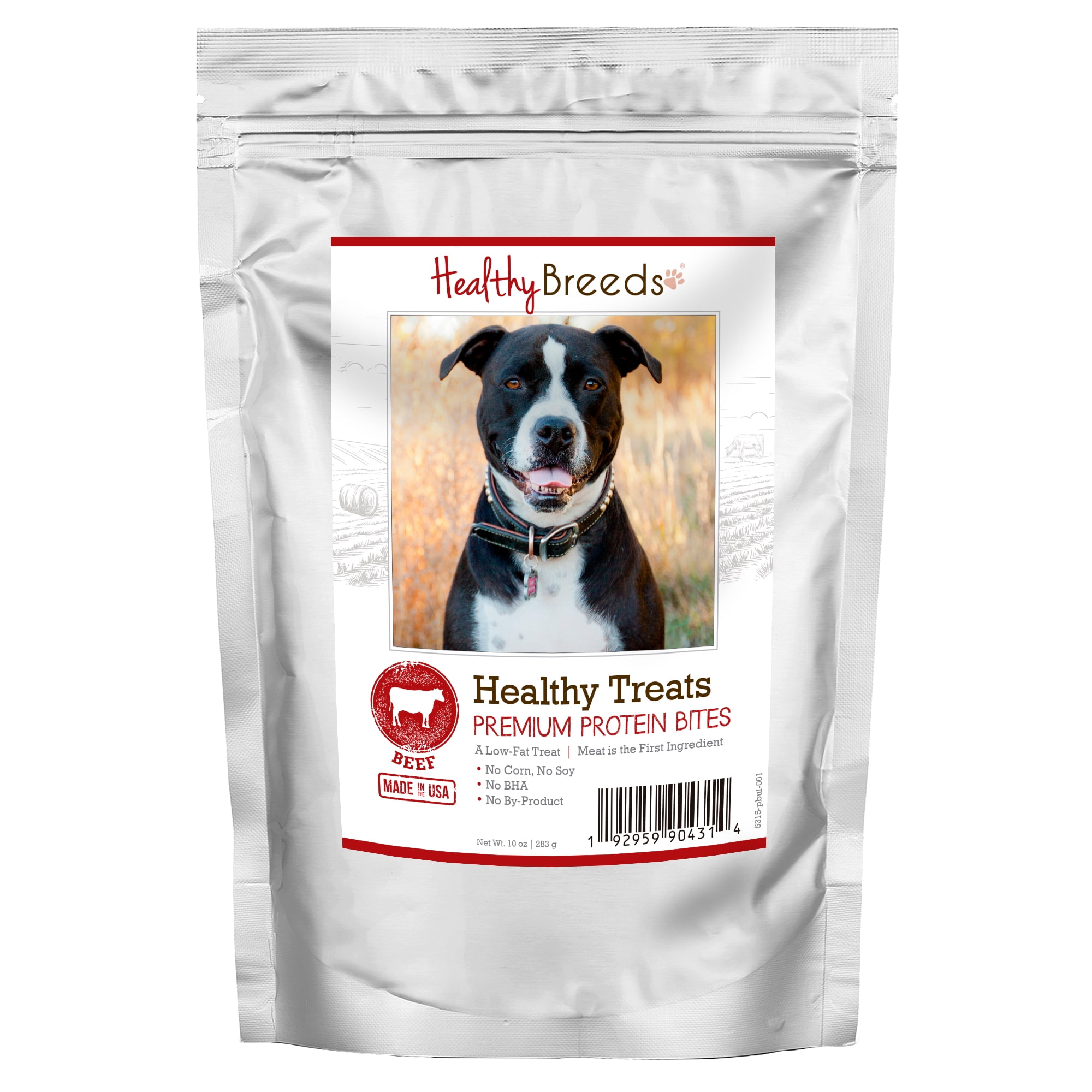 Healthy Breeds Pit Bull Healthy Treats Premium Protein Bites Beef 10 oz ...