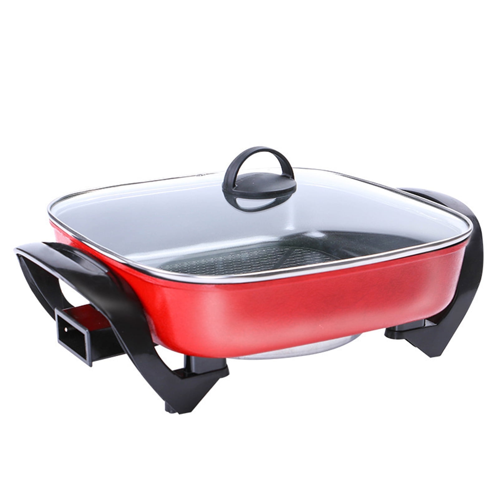 Healthy Ceramic Nonstick, 12" 5QT Square Electric Skillet with Glass ...