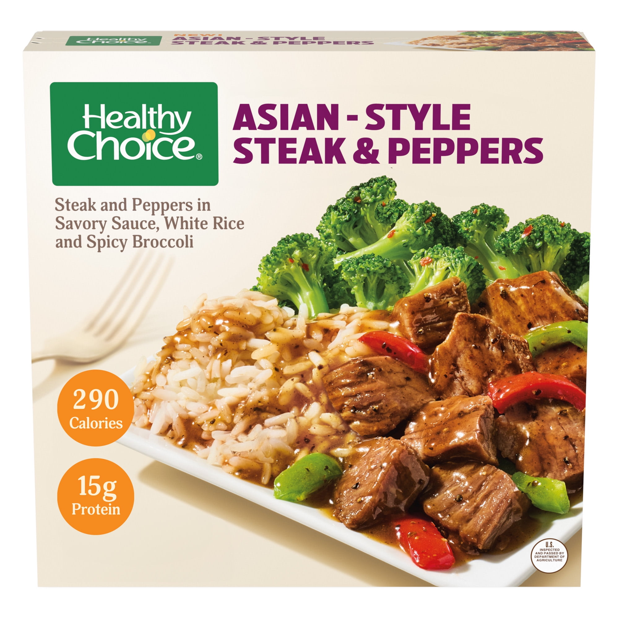Healthy Choice Asian-Style Steak & Peppers, Frozen Meal, 11 oz ...
