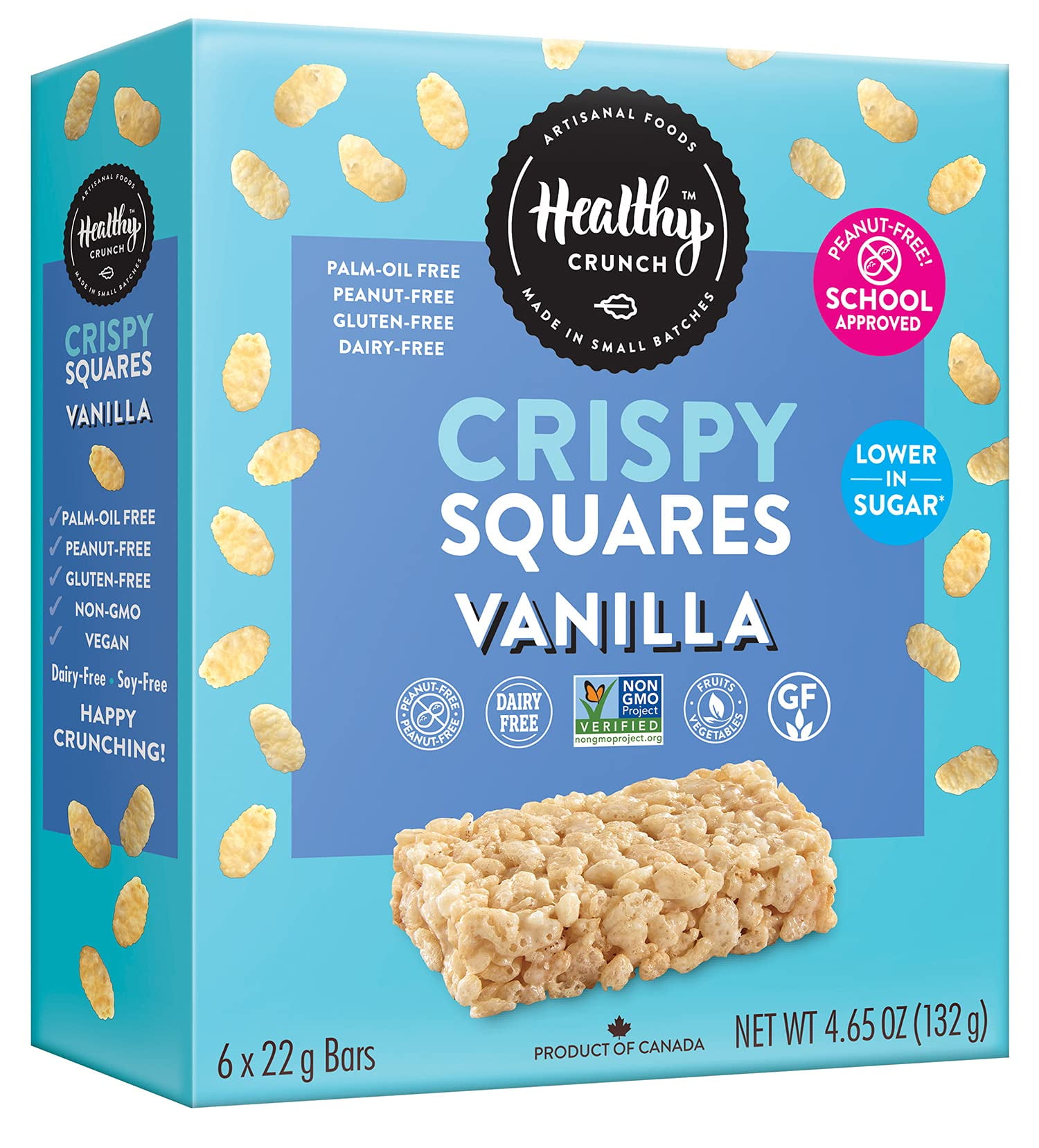 Healthy Crunch Vanilla Crispy Square 4.68 oz (Pack Of 6) - Walmart.com