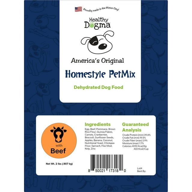 Healthy Dogma - Homestyle SBF3 PetMix Dehydrated Dog Food - Beef Dinner ...