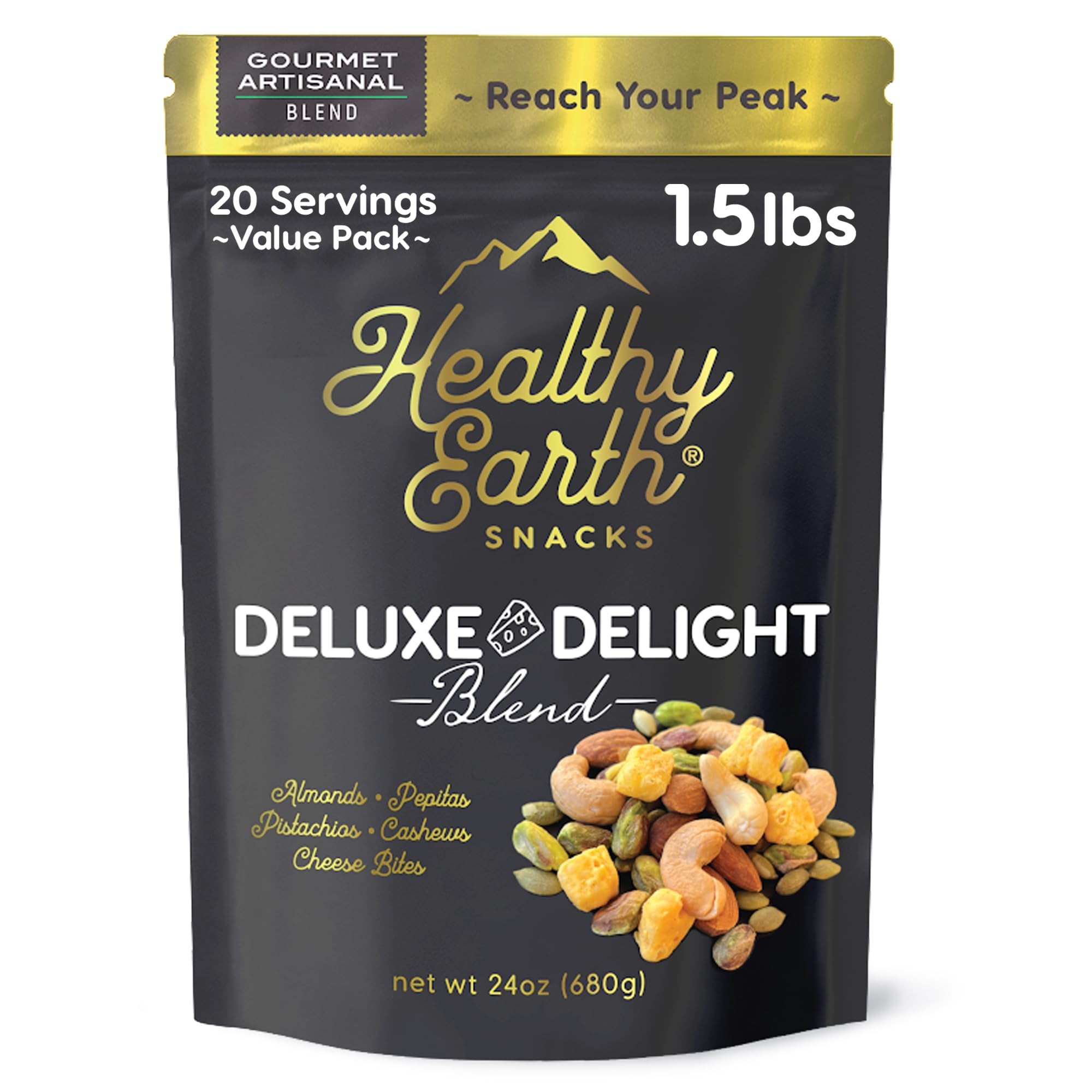 Healthy Earth Deluxe Delight IRF13 Mixed Nut Trail Mix With Cheese ...