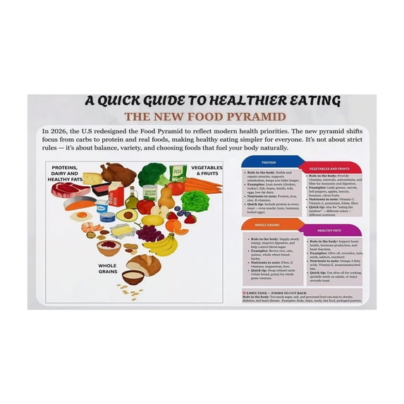 Healthy Eating Guide Poster Nutrition Chart Educational Wall Art for ...