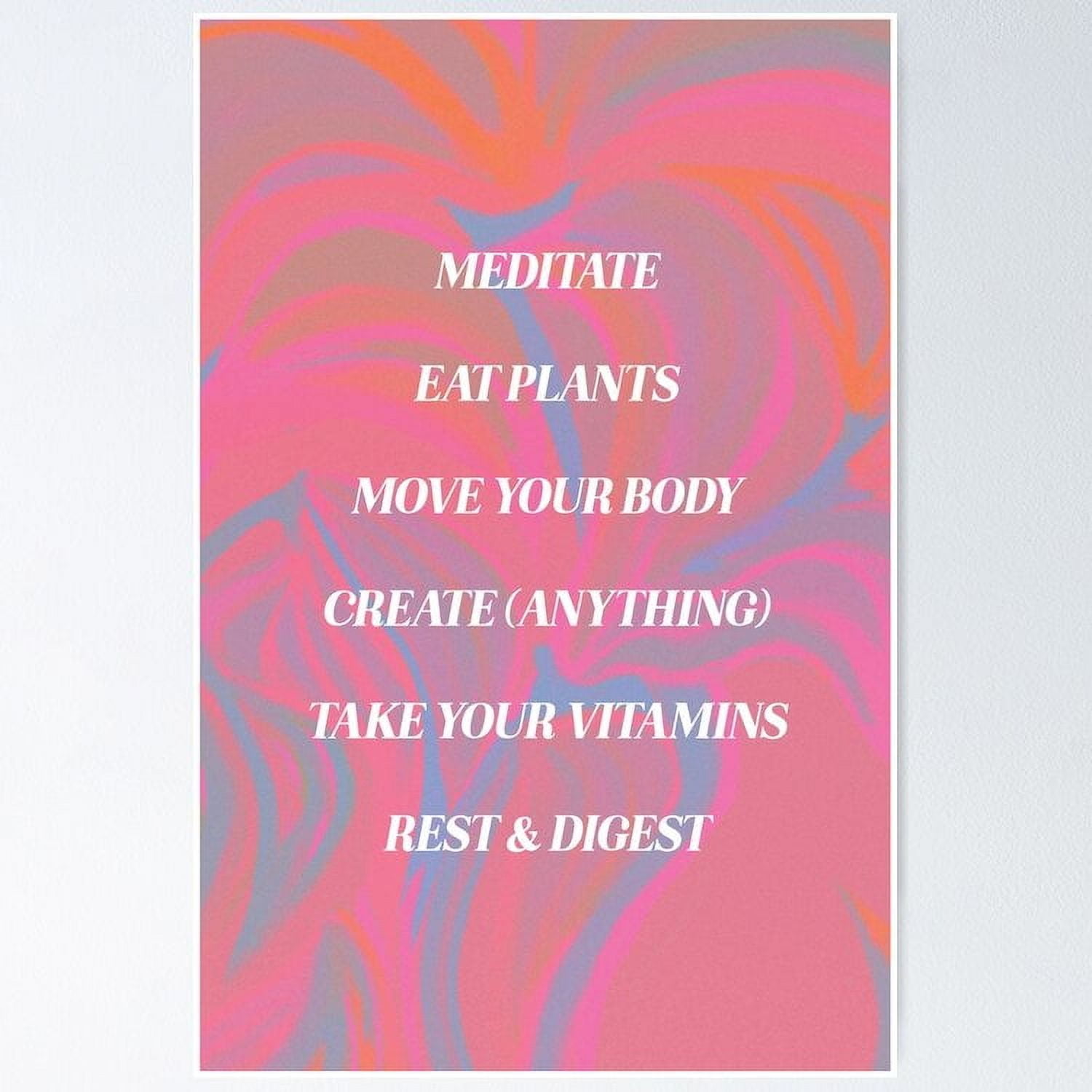 Healthy Habits Poster- Unframed Poster | Wall Art | Perfect For Home ...