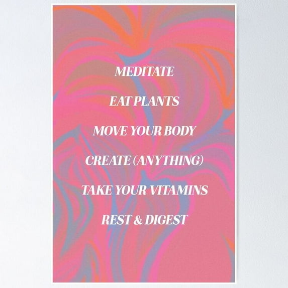 Healthy Habits Poster- Unframed Poster | Wall Art | Perfect For Home ...