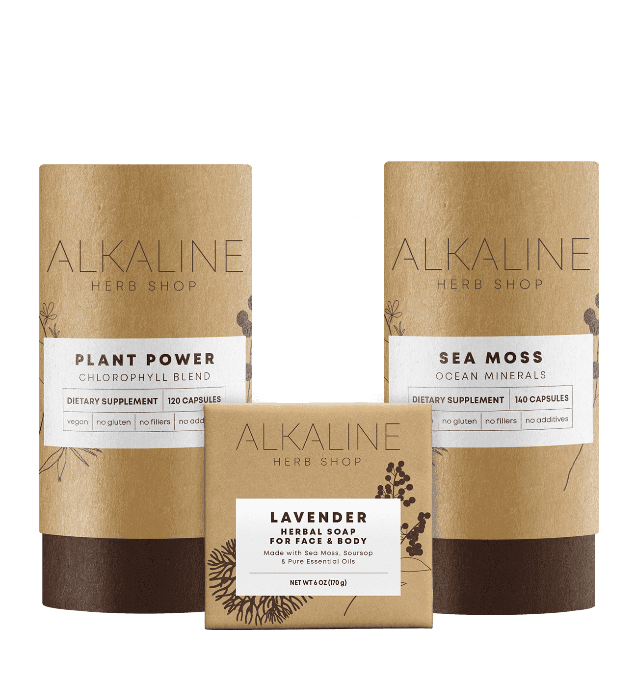Healthy Hair, Skin, and Nails Bundle - Sea Moss Supplement, Plant Power ...