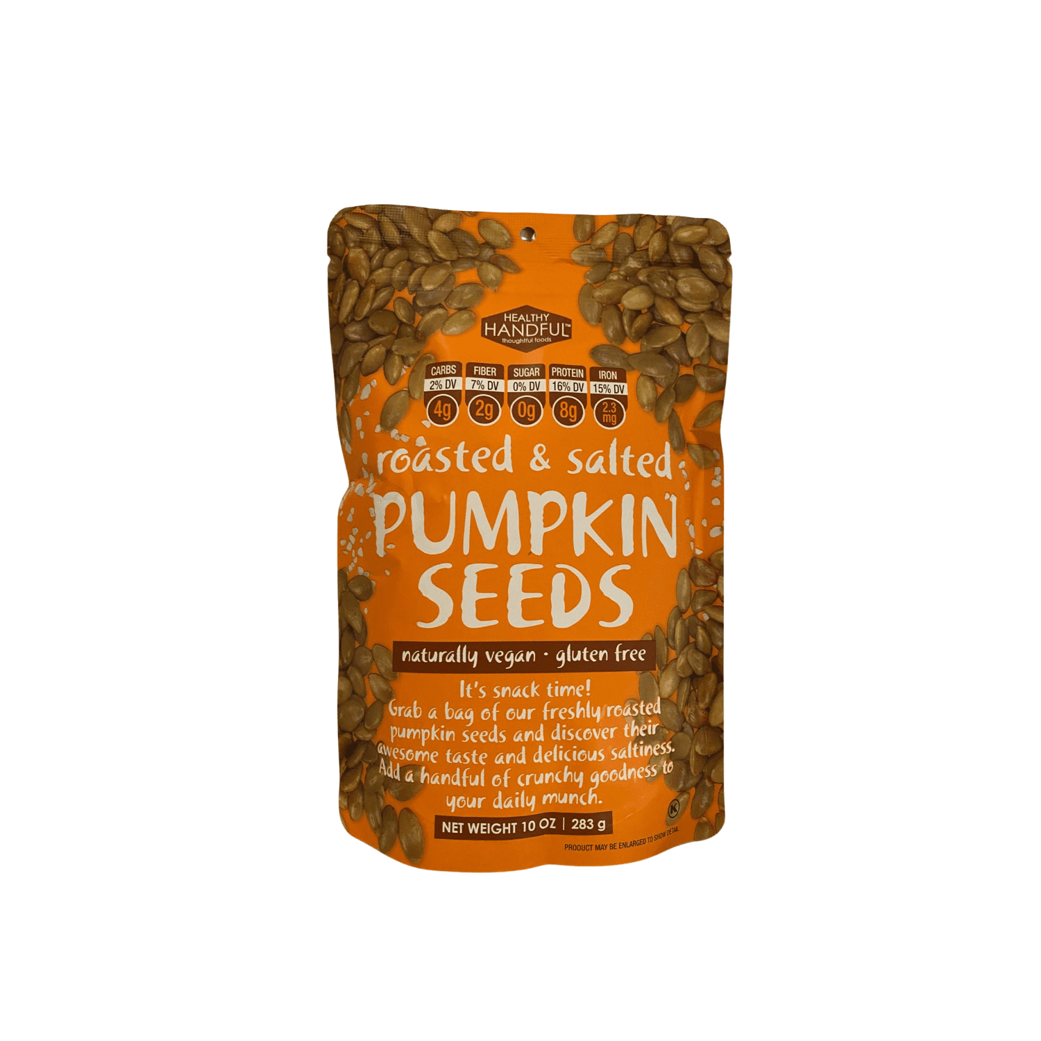 Healthy Handful Pumpkin Seeds Roasted and Salted, Naturally Vegan ...