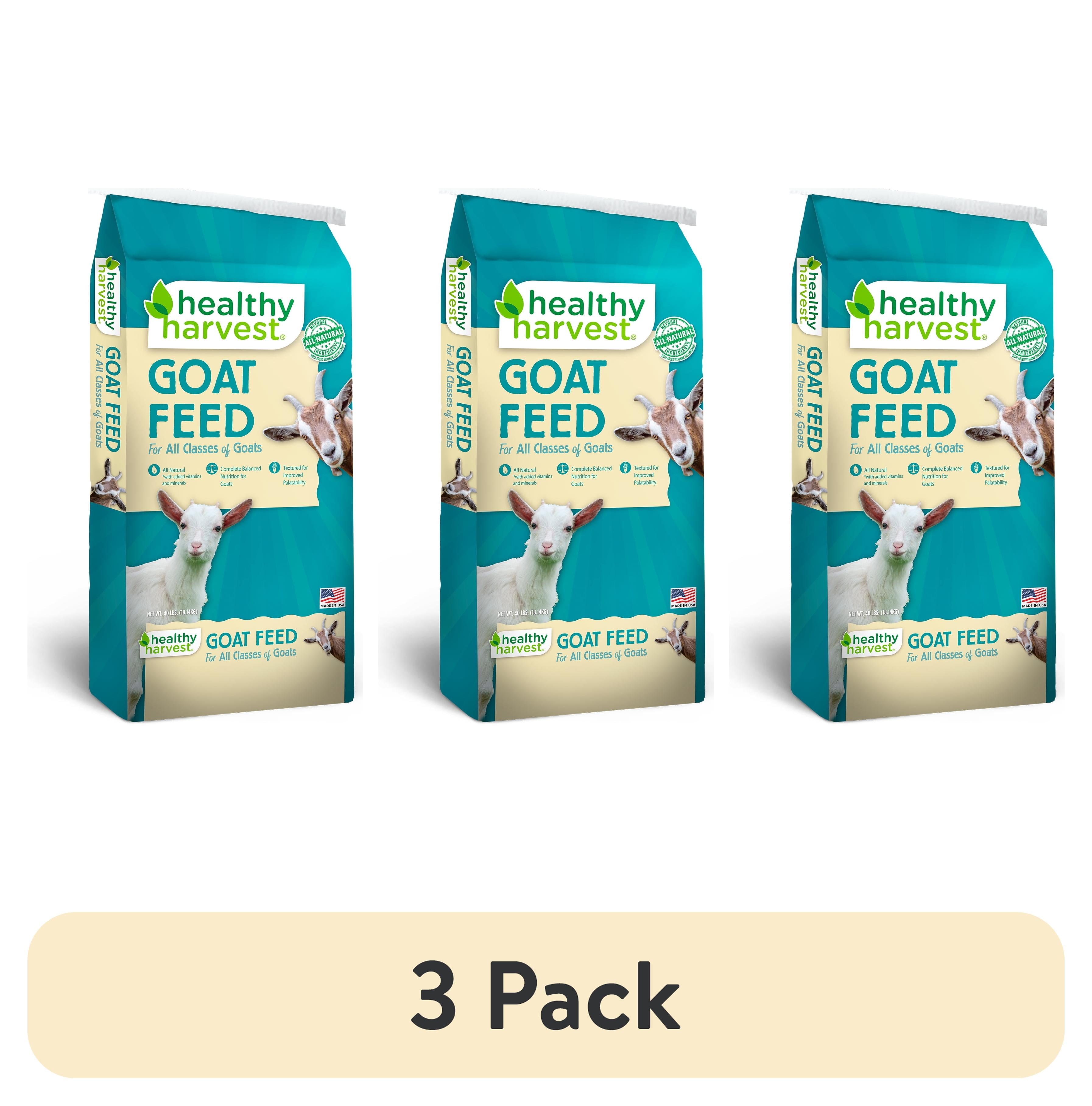(3 pack) Healthy Harvest All Natural 16% Textured Goat Feed, 40 lb Bag ...