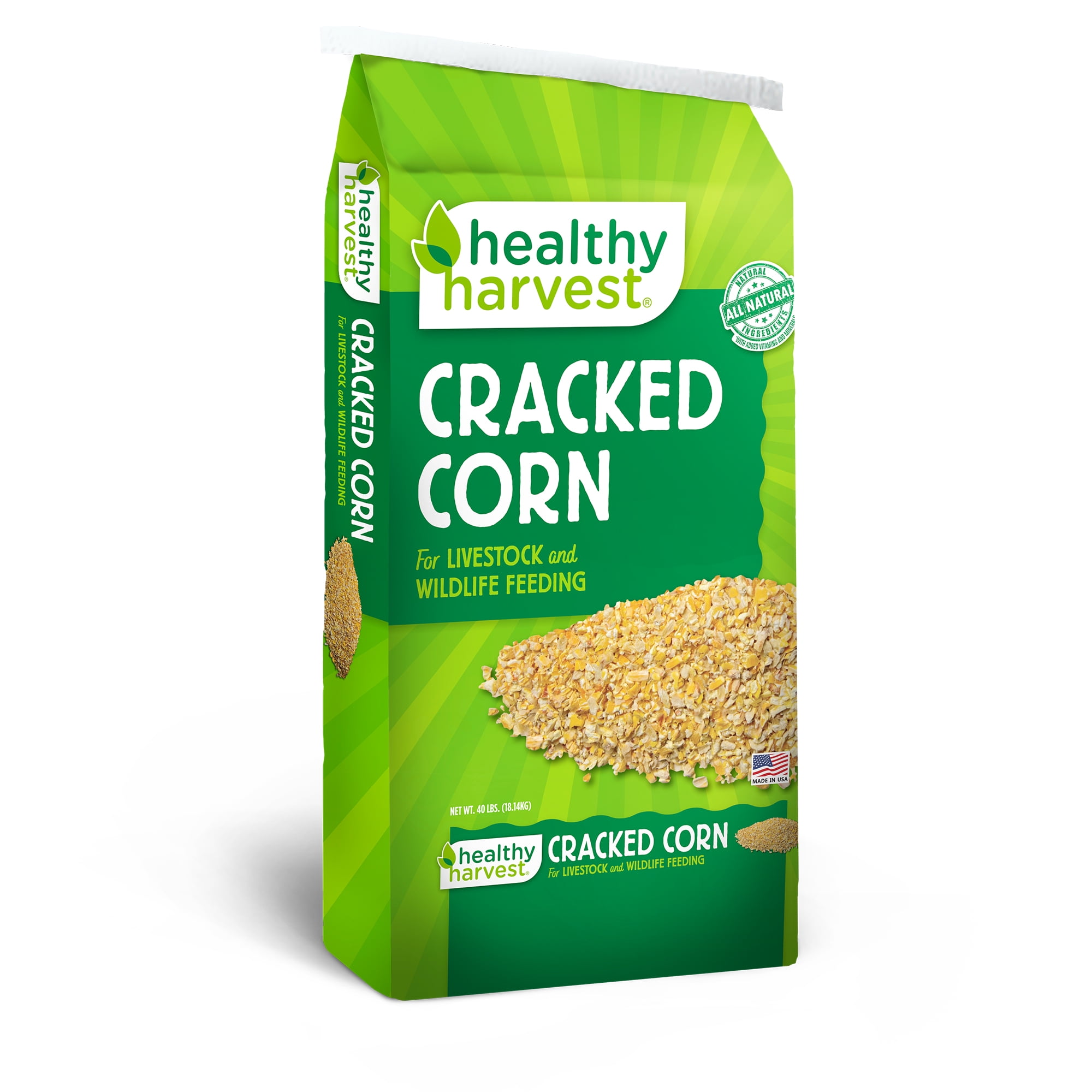 Healthy Harvest Cracked Corn for Poultry and Livestock, 40 lb Bag ...