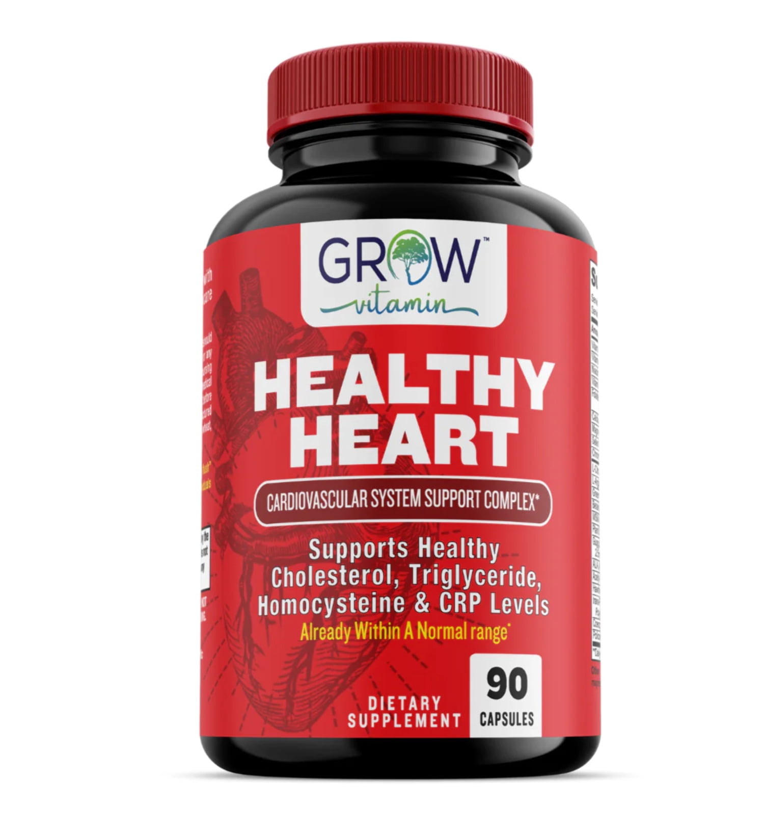 Grow Vitamins Heart Health Supplement - Regulates Triglycerides ...