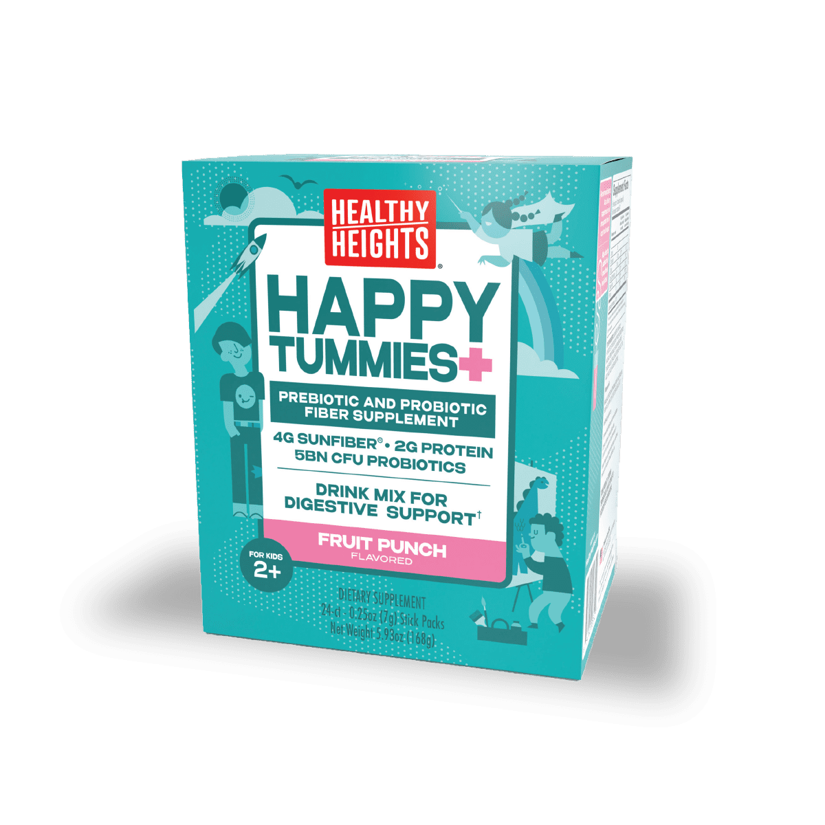 Healthy Heights® Happy Tummies Kids Probiotic and Prebiotic Dietary ...