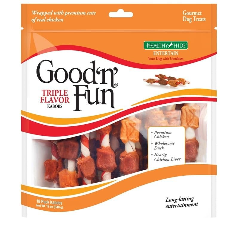 Healthy Hide Good 'n' Fun Triple-Flavor Kabobs - Chicken Breast, Duck ...