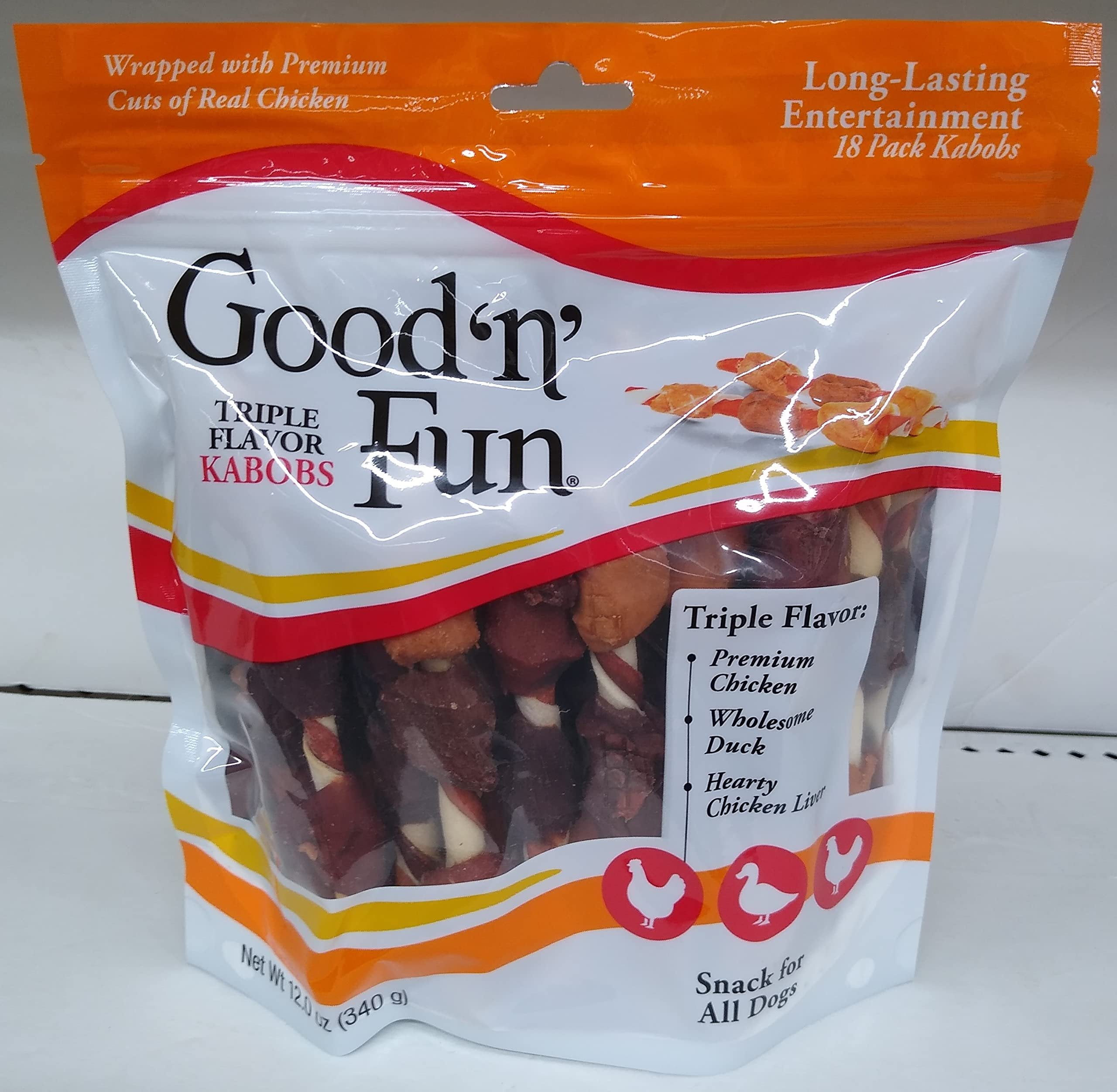 Healthy Hide Good 'n' Fun Triple-Flavor Kabobs - Chicken Breast, Duck ...