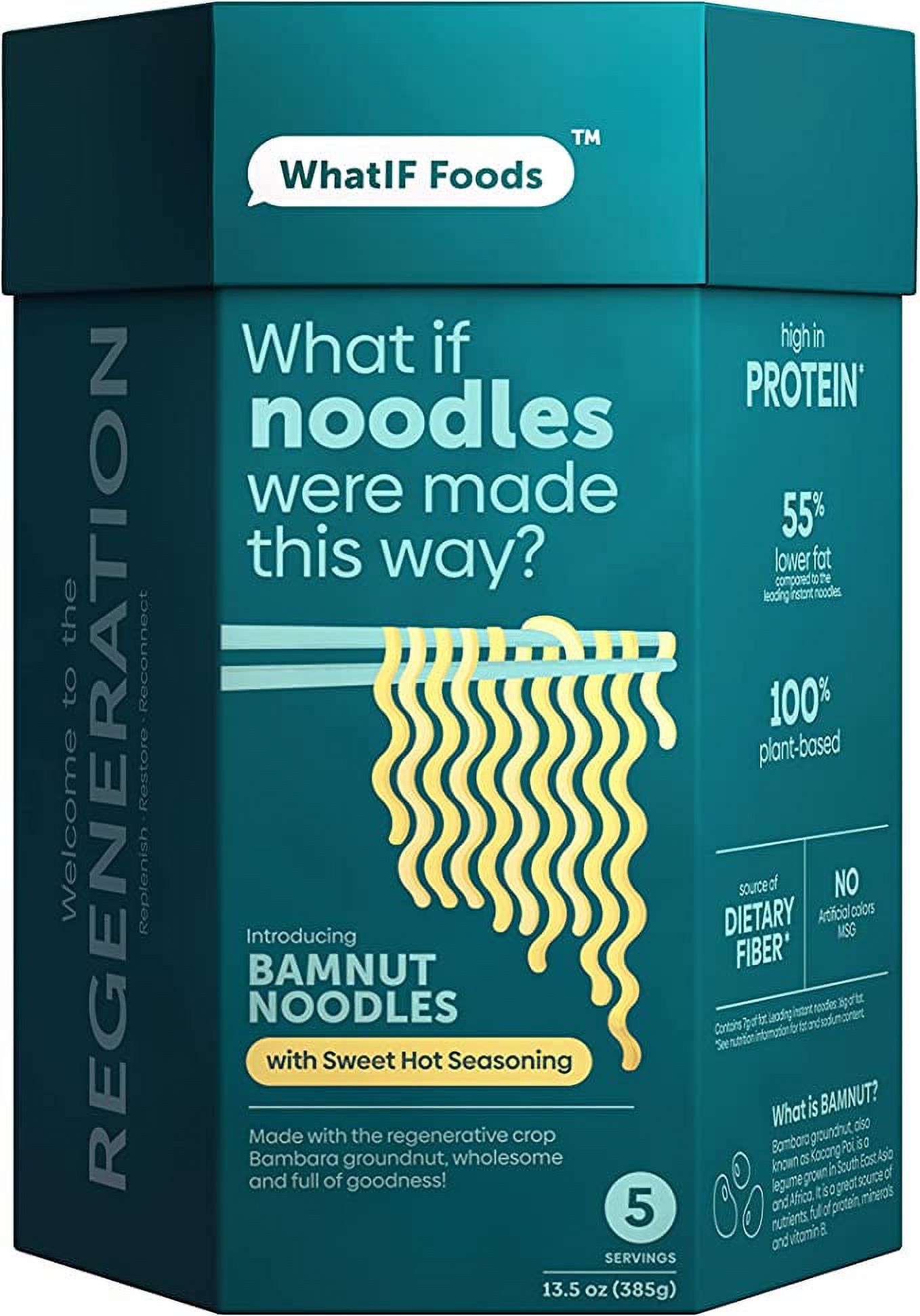 Healthy Instant Bamnut Noodles With Sweet Hot Flavor - 17g Protein ...